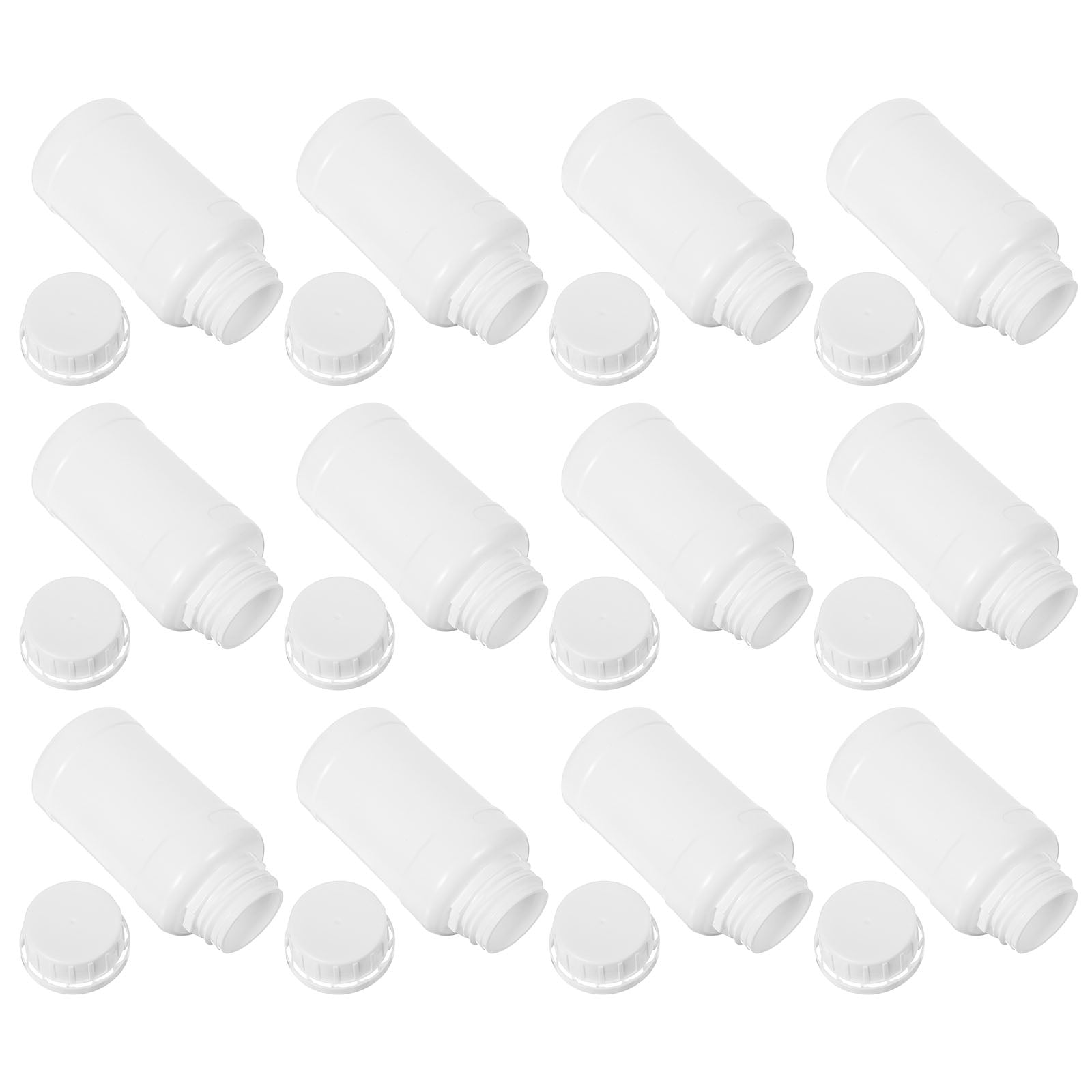 NIAIZEK 12 Pack White Plastic Sample Vials with Leak Proof Screw Caps ...