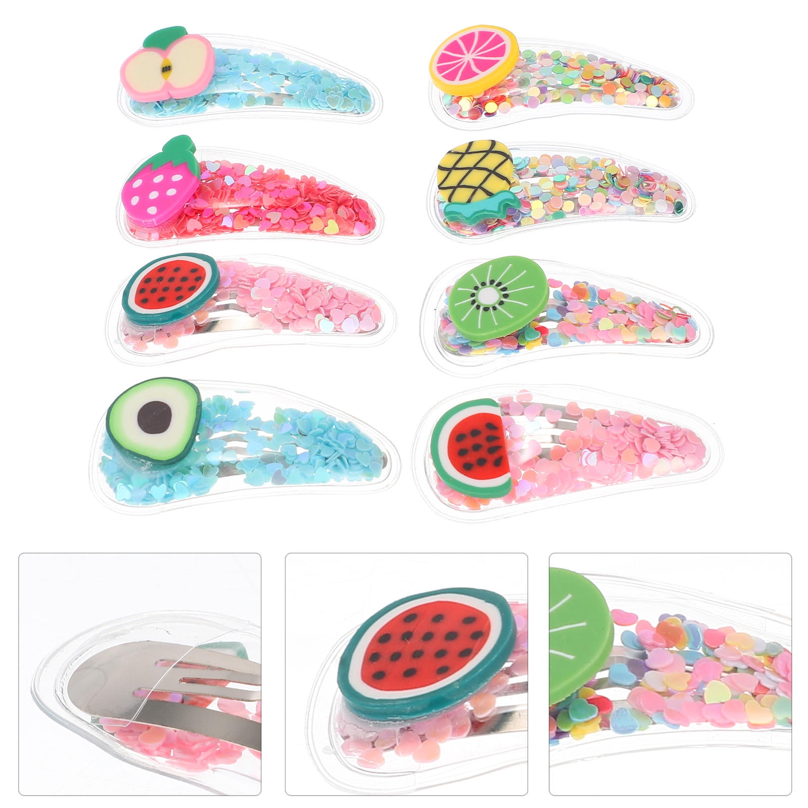 NIAIZEK 19pcs Kawaii Hair Clips with Quicksand Design for Daily Use ...