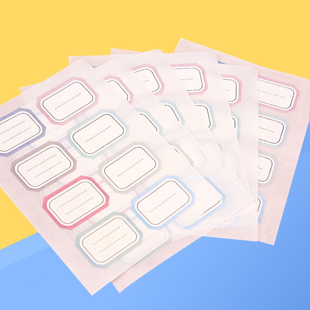 NIAIZEK 6 Sheets Self-Adhesive Office Label Paper Assorted Colors for ...