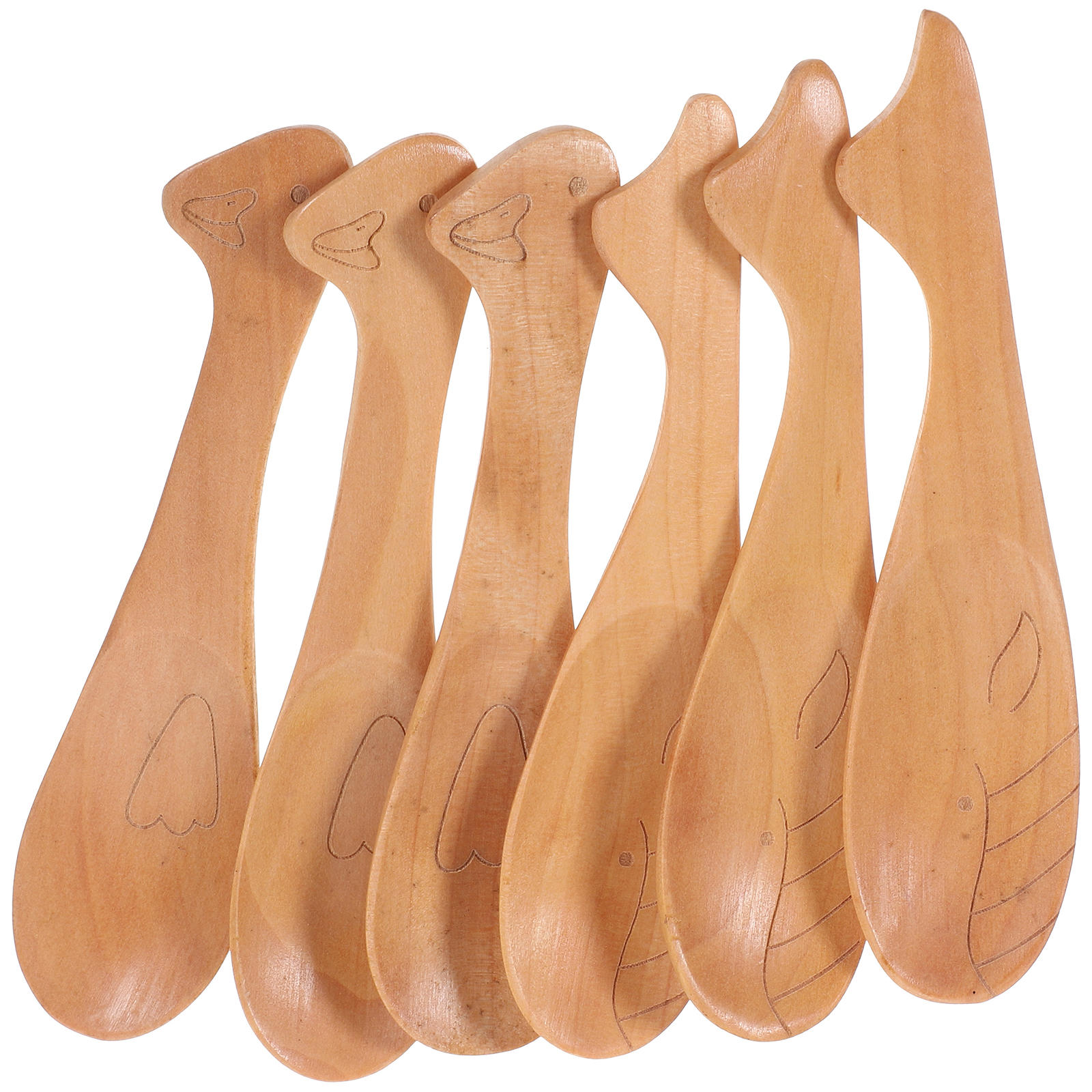 NIAIZEK 6Pcs Kids Spoons With Cartoon Shape In Assorted Color For ...