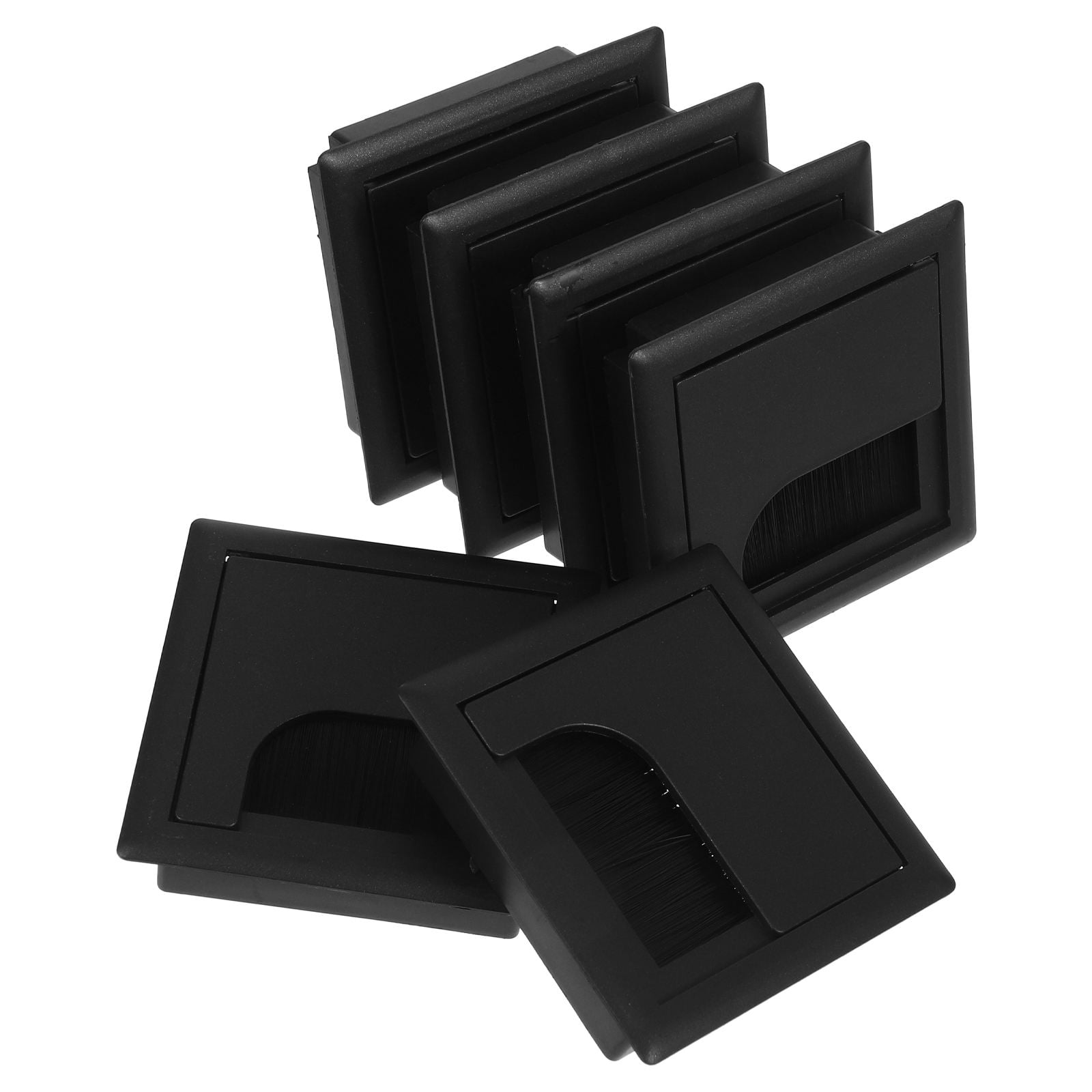 NIAIZEK 6pcs Desktop Wire Hole Cover Black Plastic Cable Management for ...