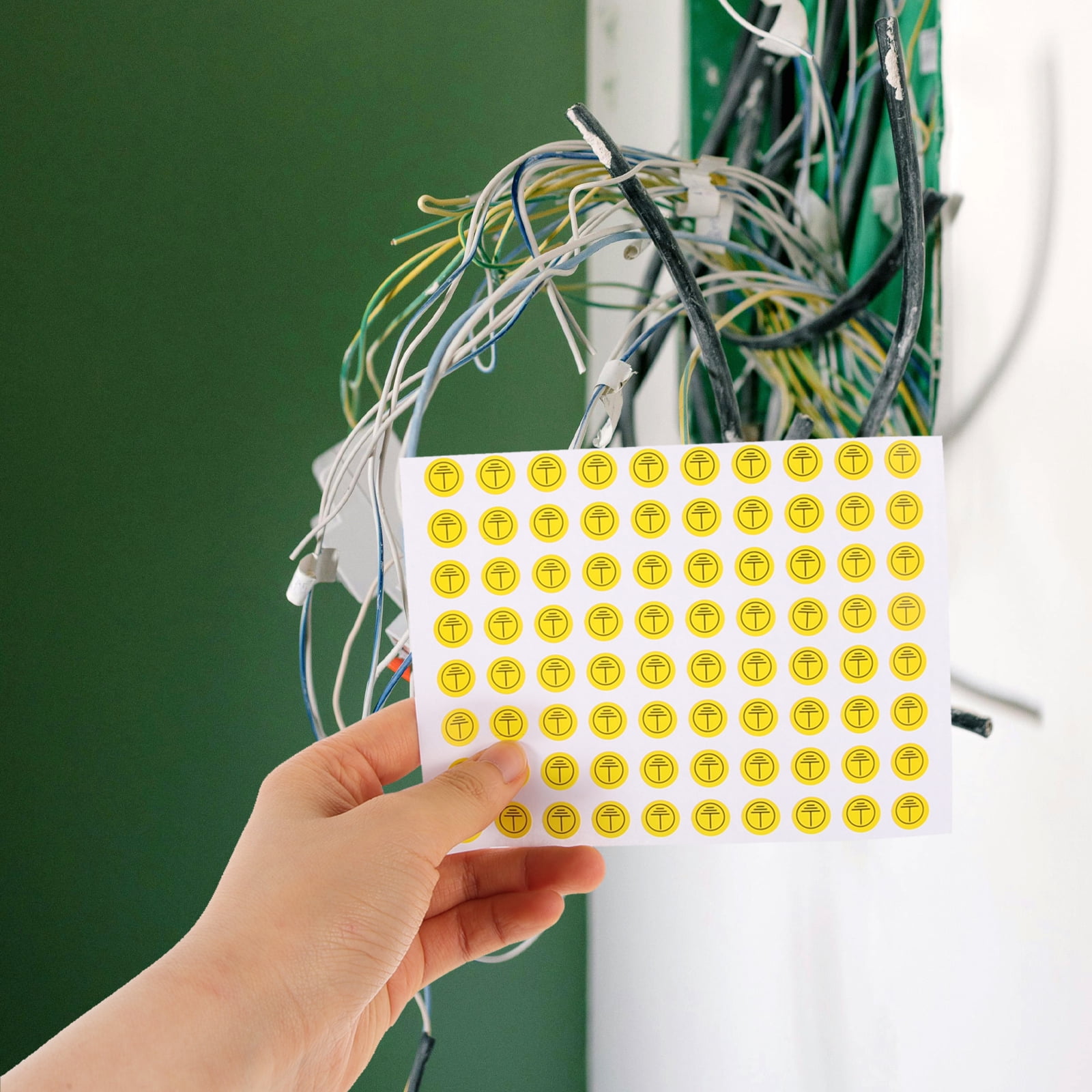 NIAIZEK 800pcs Protective Ground Warning Stickers Grounding Symbol ...