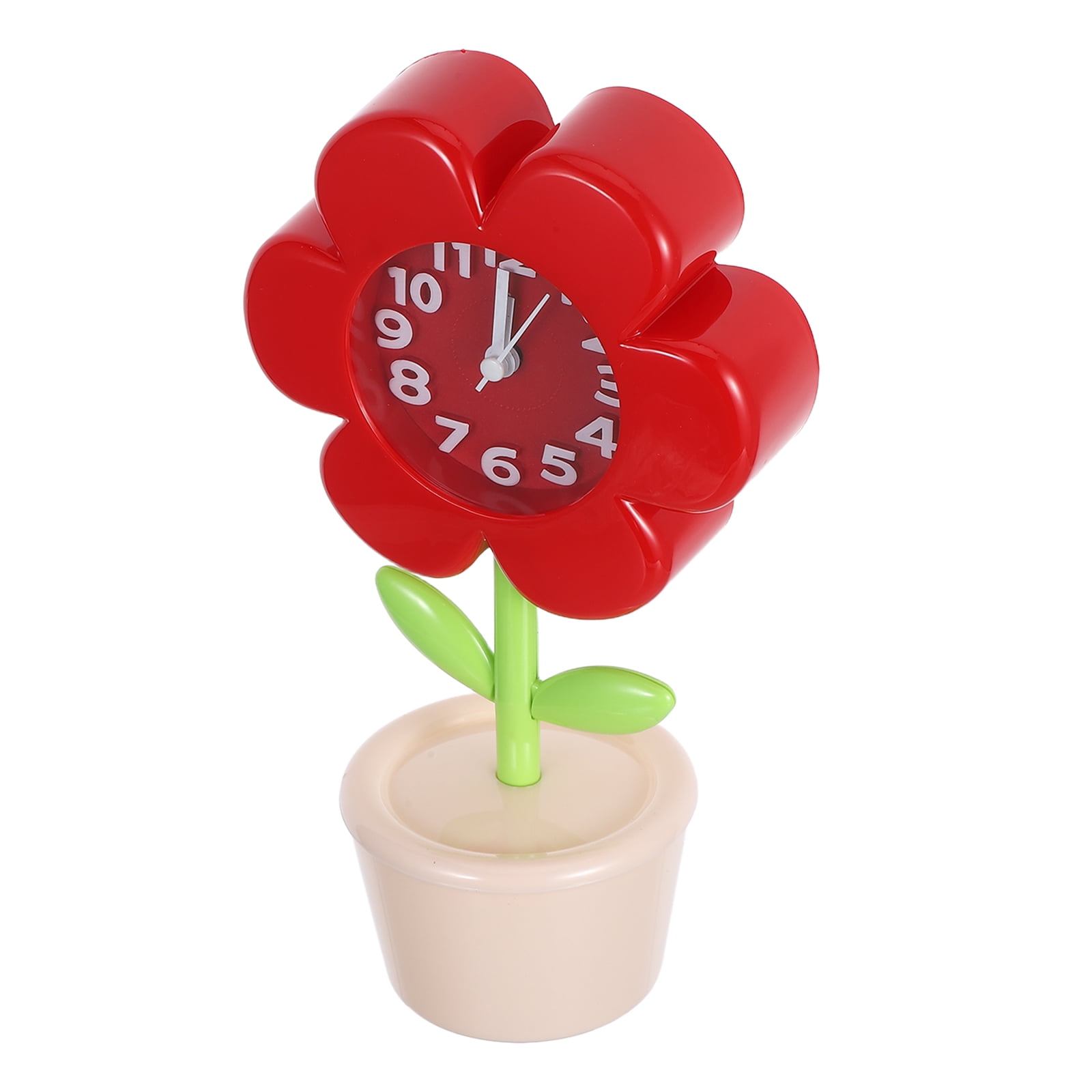 NIAIZEK Alarm Clock Cute Flower Alarm Clock Red Decorative for Kids ...