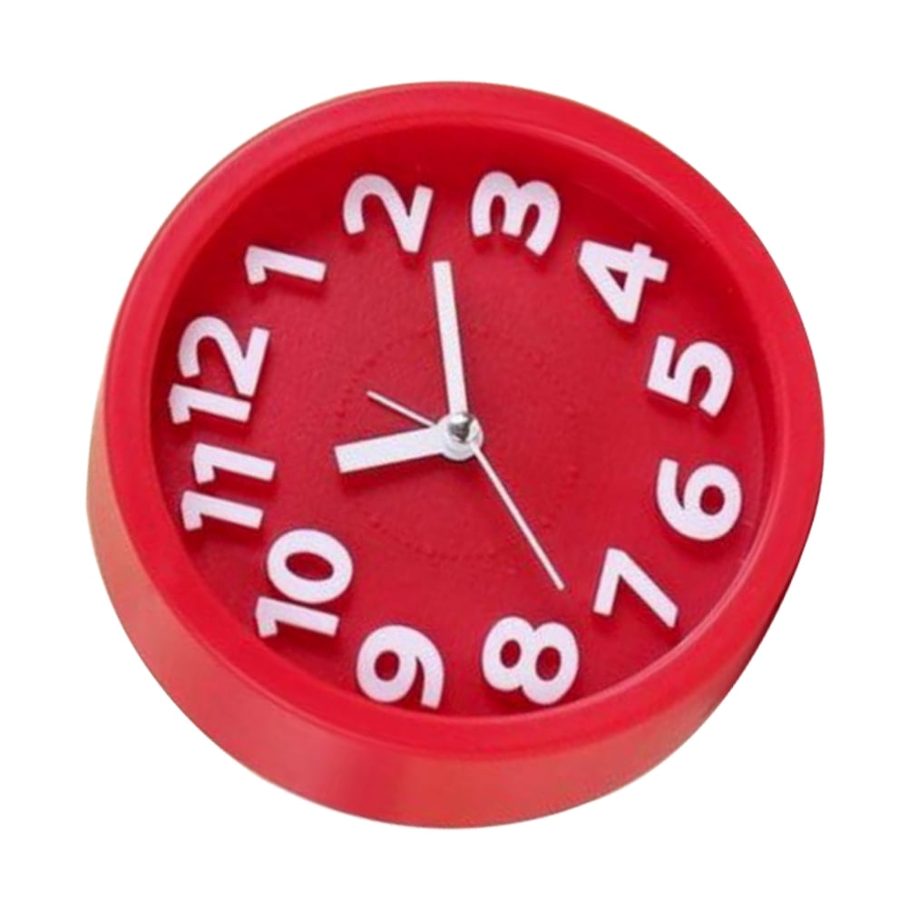 NIAIZEK Dark Red Plastic Digital Clock for Home Use with Clear Numbers ...
