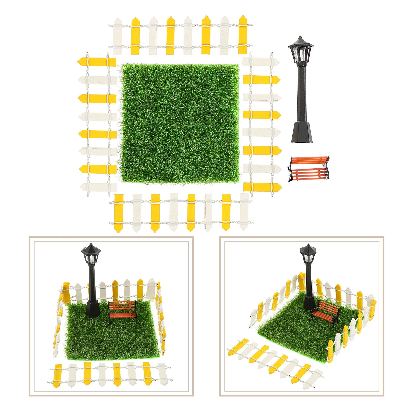 NIAIZEK Joinpaya 2 Sets Miniature Garden Accessories Mini Lawn Street ...