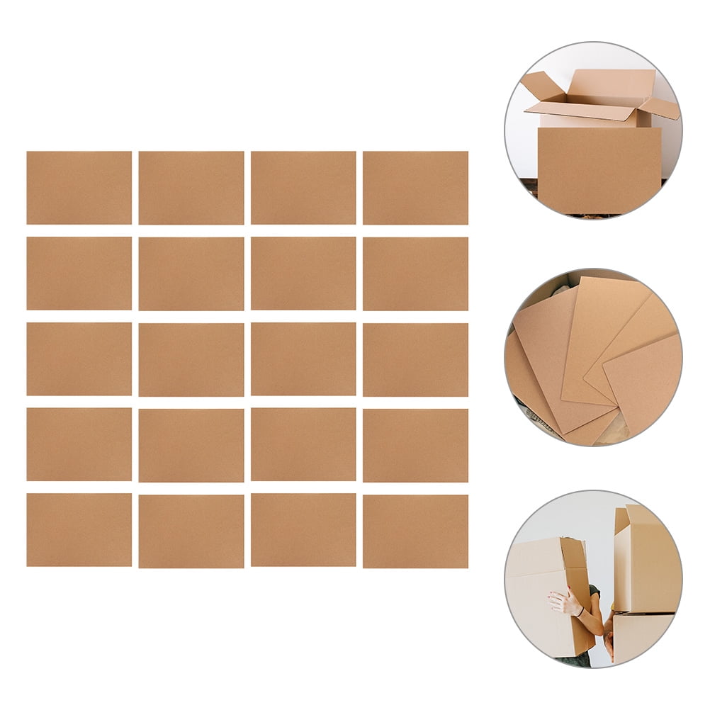 NIAIZEK Flat Corrugated Cardboard Sheets Light Brown for Shipping ...