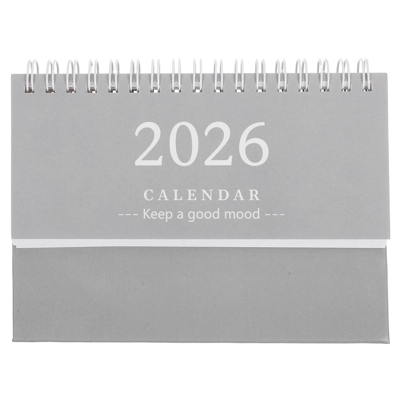 NIAIZEK Mini Desktop Calendar Pad 20252026 Grey Paper for Office ...