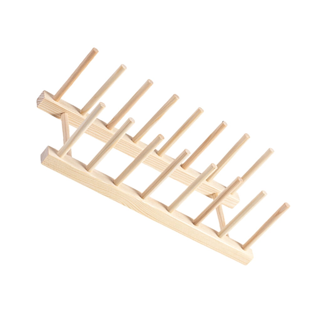 NIAIZEK Natural Wood Kitchen Dish Drying Rack, Wooden Dish Drainer for ...
