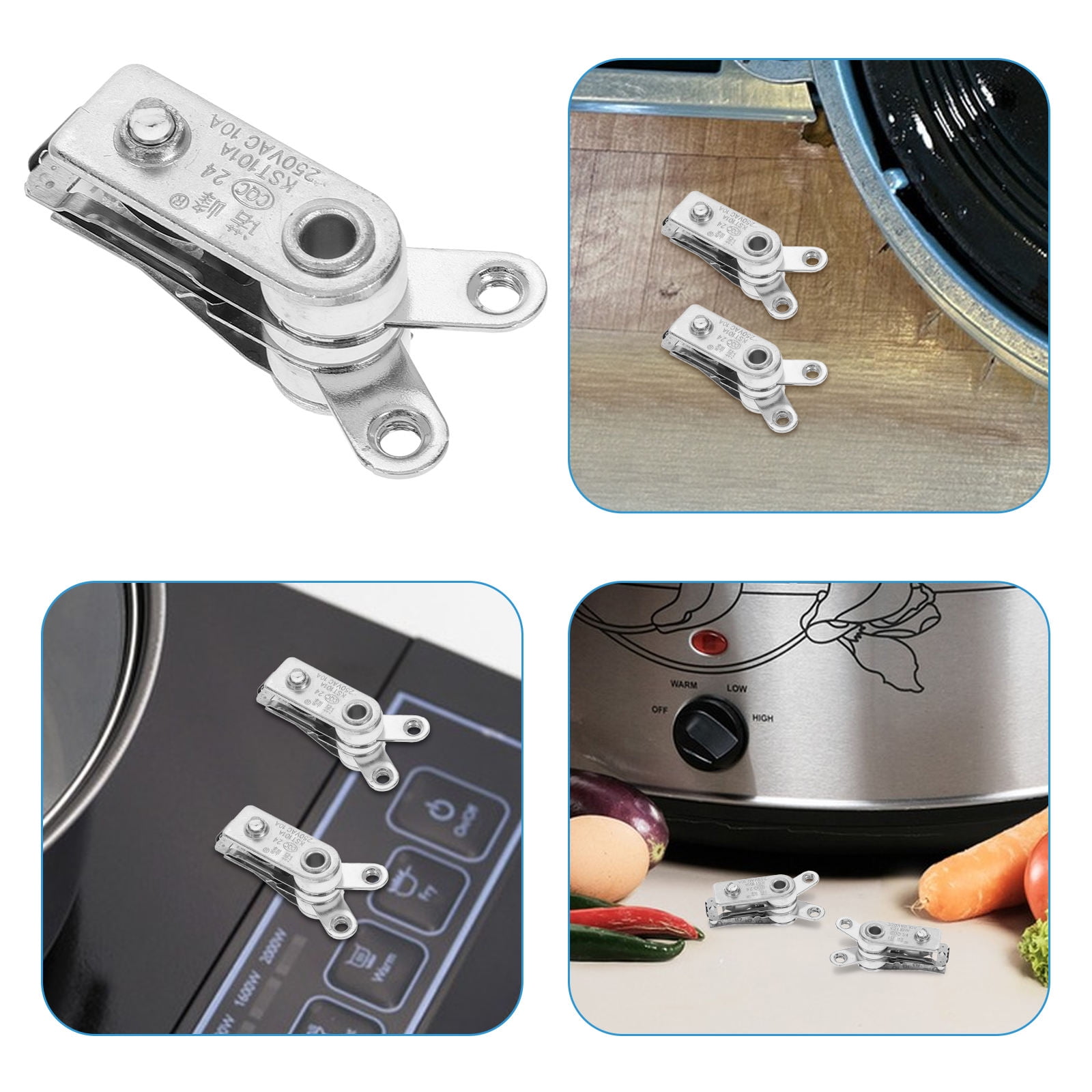 NIAIZEK Silver Iron Kitchen Appliance Thermostat Switch, Adjustable ...