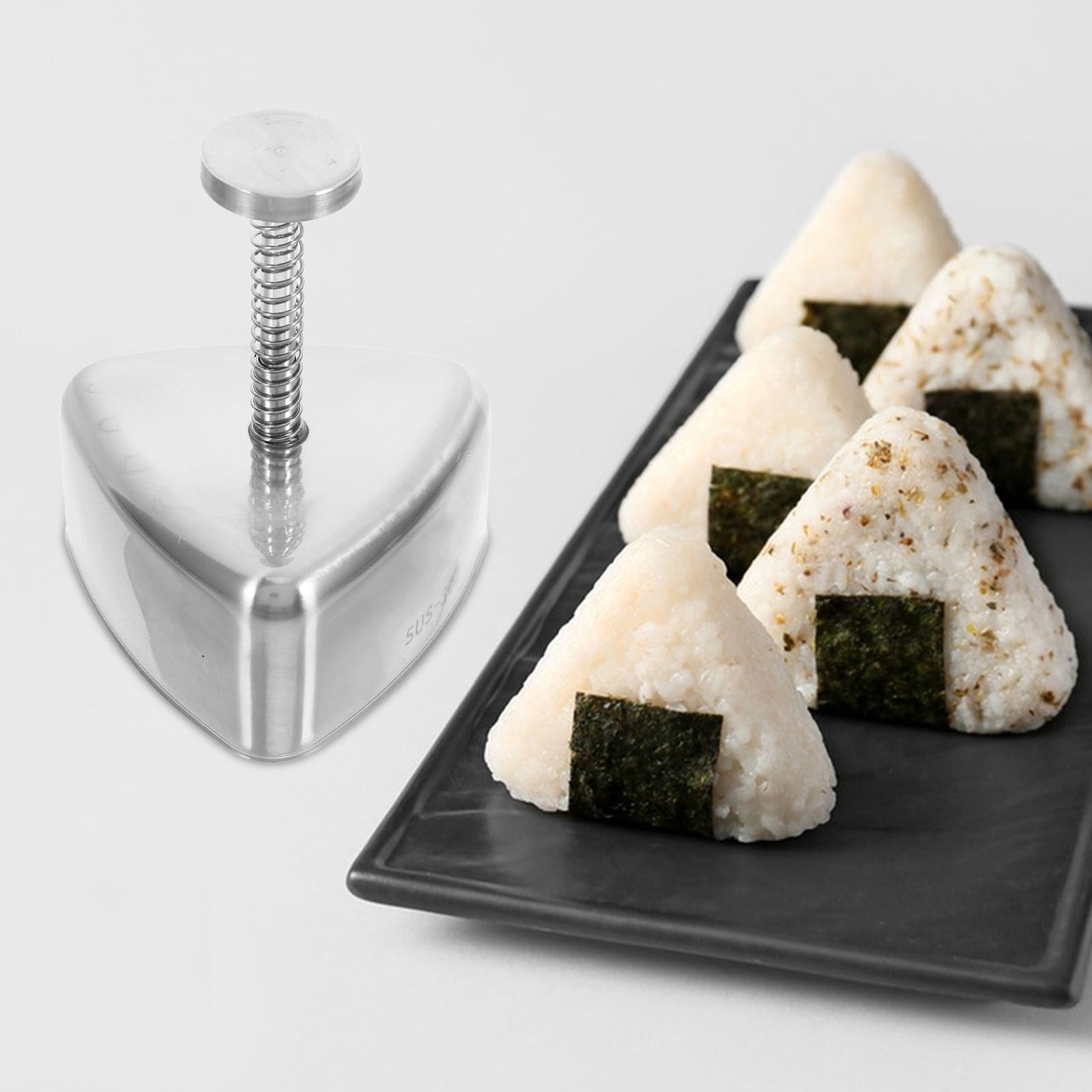 NIAIZEK Stainless Steel Onigiri Mold Triangle Rice Ball Maker for Easy ...