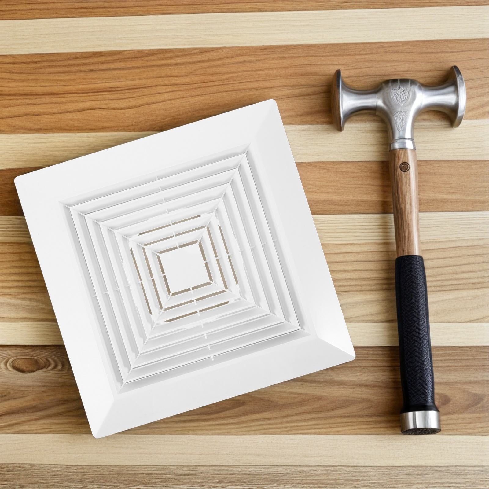 NIAIZEK White Bathroom Exhaust Vent Cover 12x12 Inches with Spring Lock ...