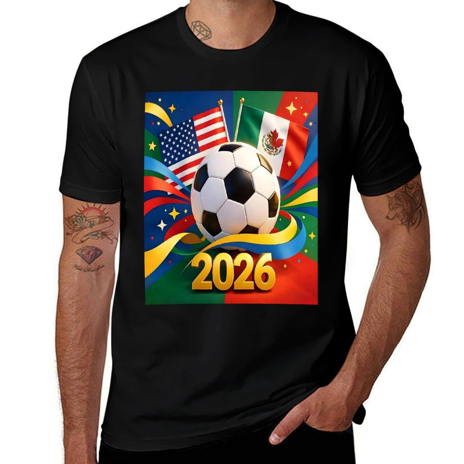 NIANHE 2026 Two-Nation Green Pitch Promise Graphic Tees, T Shirt, Size ...