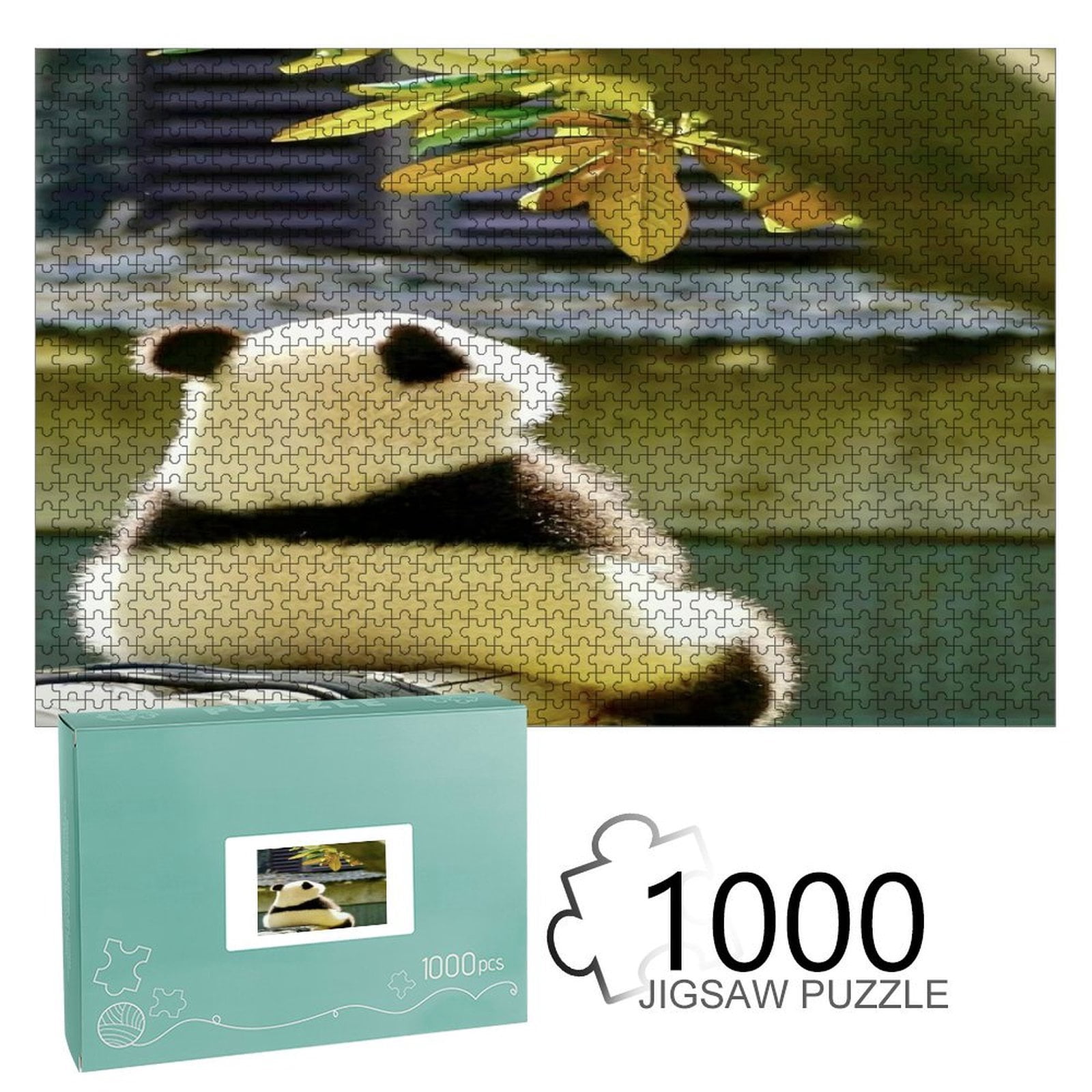NIANHE Panda's Back Under Sunlight Wooden Jigsaw Puzzle, HD Printed Art ...