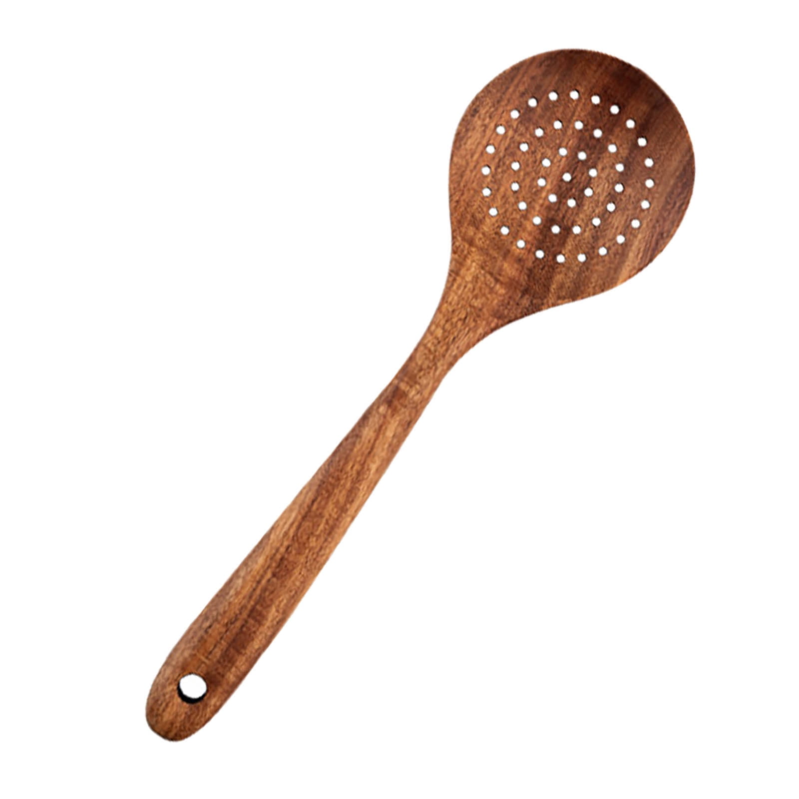 NIANTIE Teak Kitchen Utensils,Colander Ladle Skimmer Scoop 11 in ...