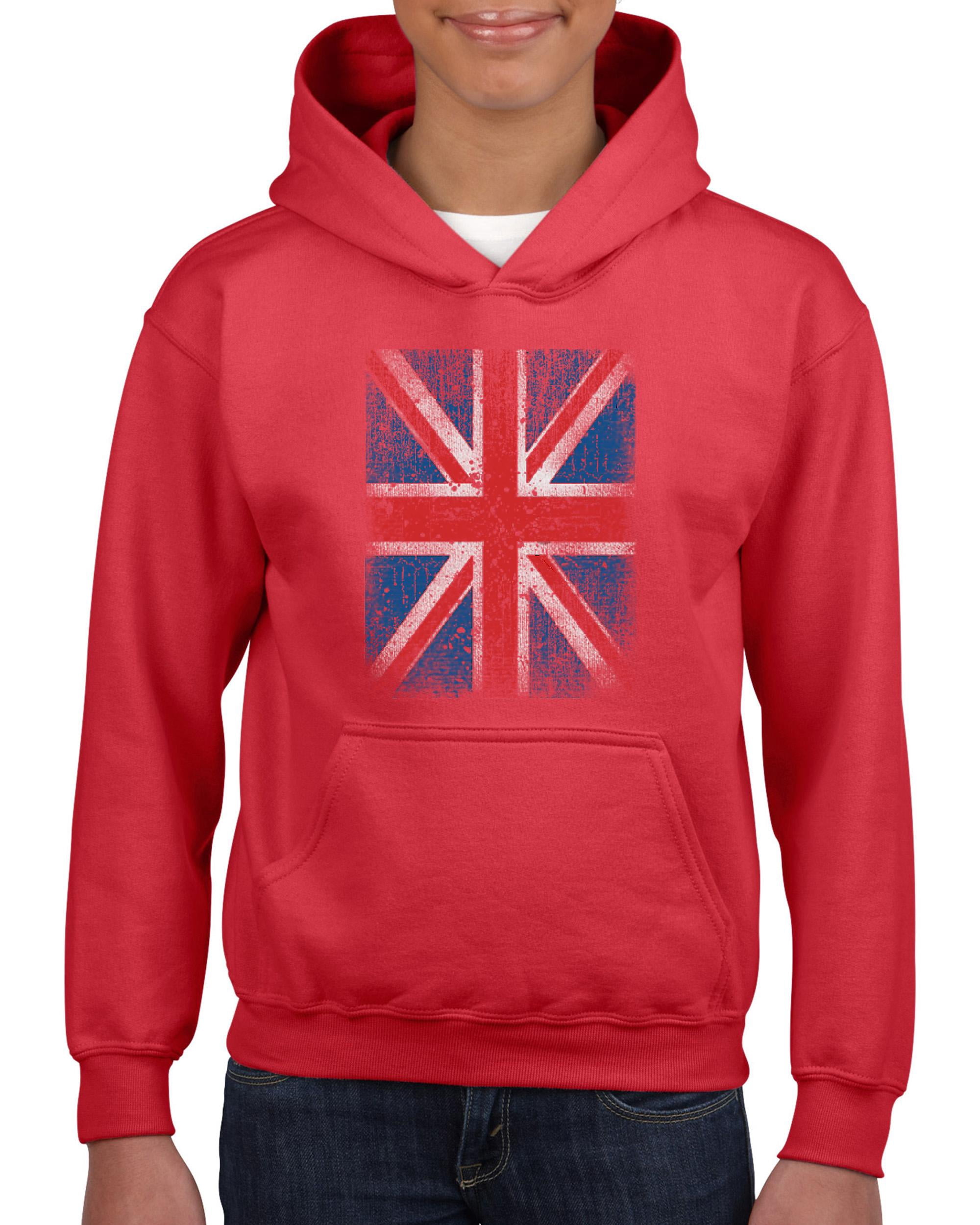 NIB - Big Girls Hoodies and Sweatshirts - Union Jack British Flag ...