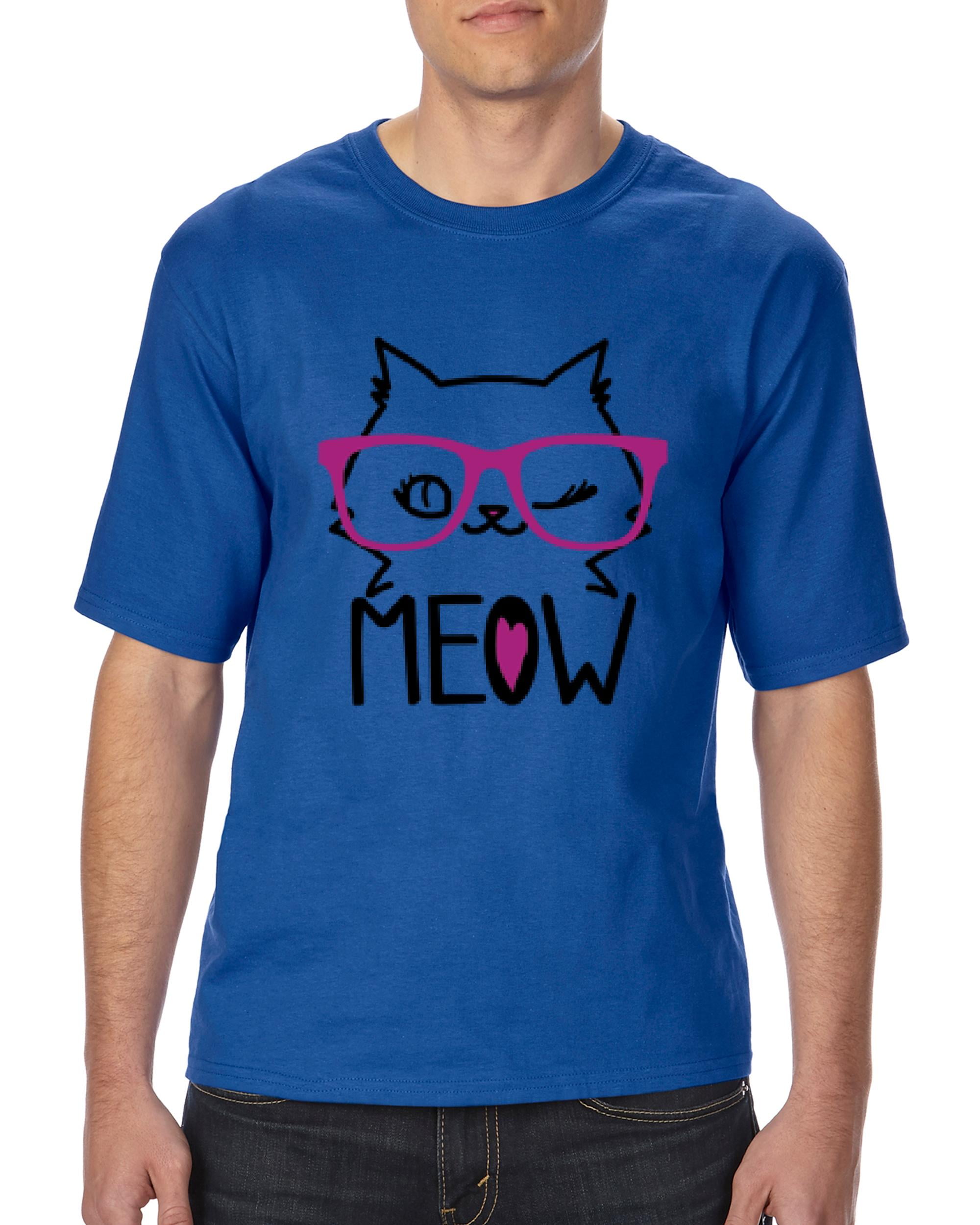 NIB - Big Men's T-Shirt - Meow Cute Cat Kitty - Walmart.com