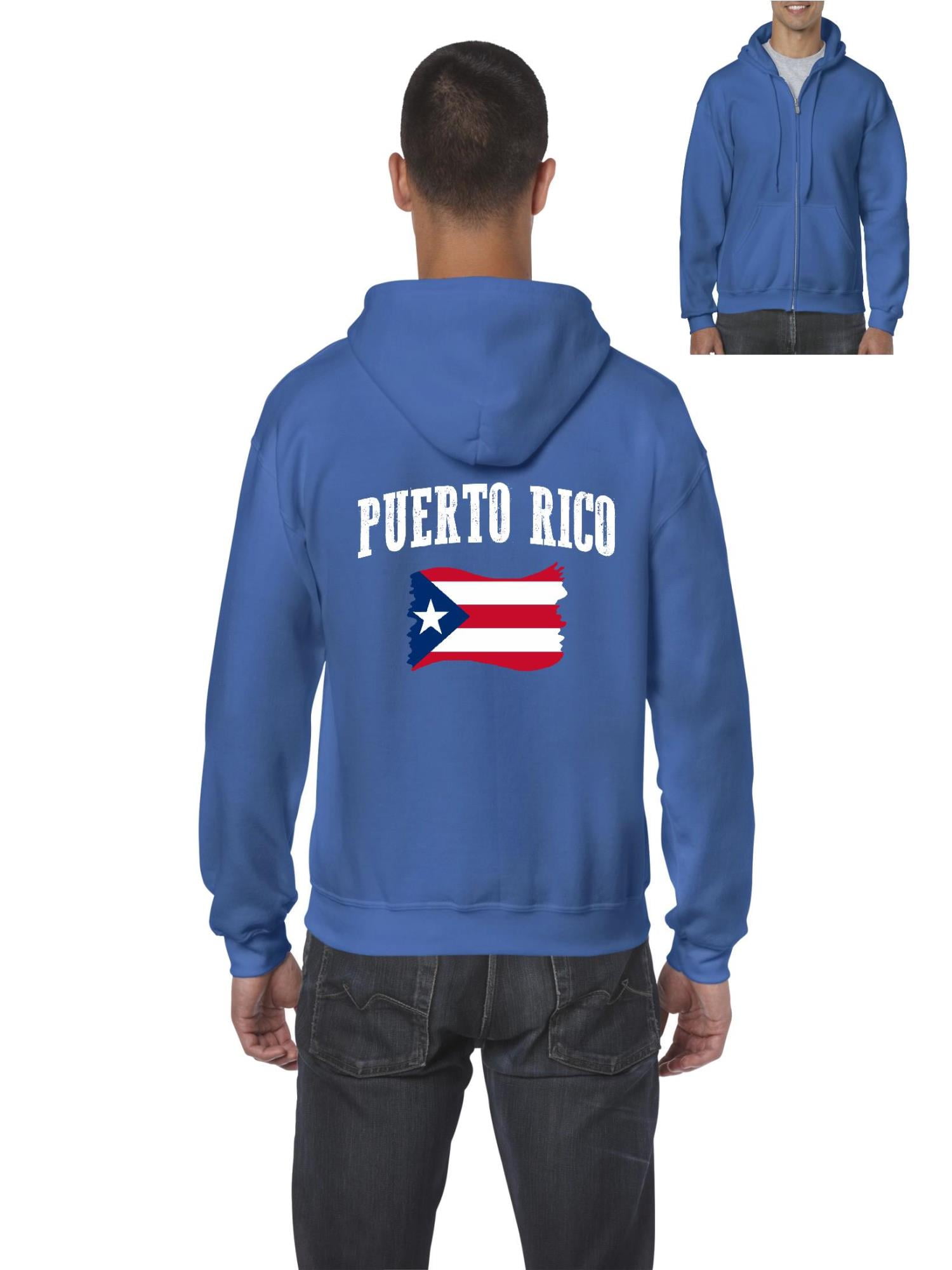 NIB - Men's Sweatshirt Full-Zip Pullover - Puerto Rico Flag - Walmart.com