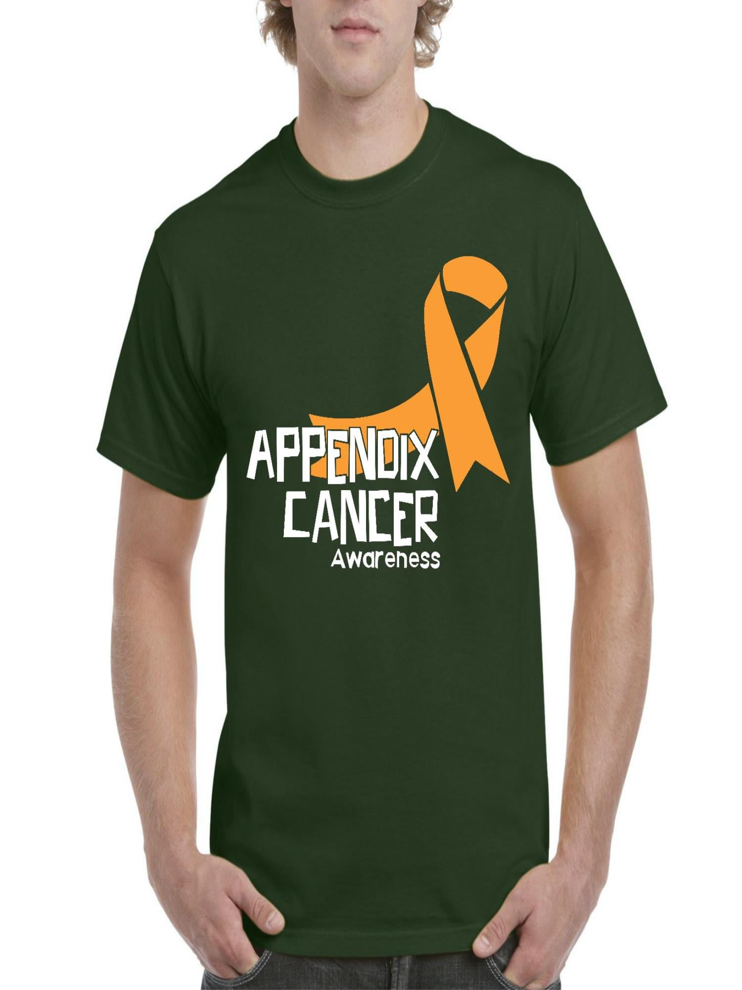 NIB - Men's T-Shirt Short Sleeve - Appendix Cancer - Walmart.com