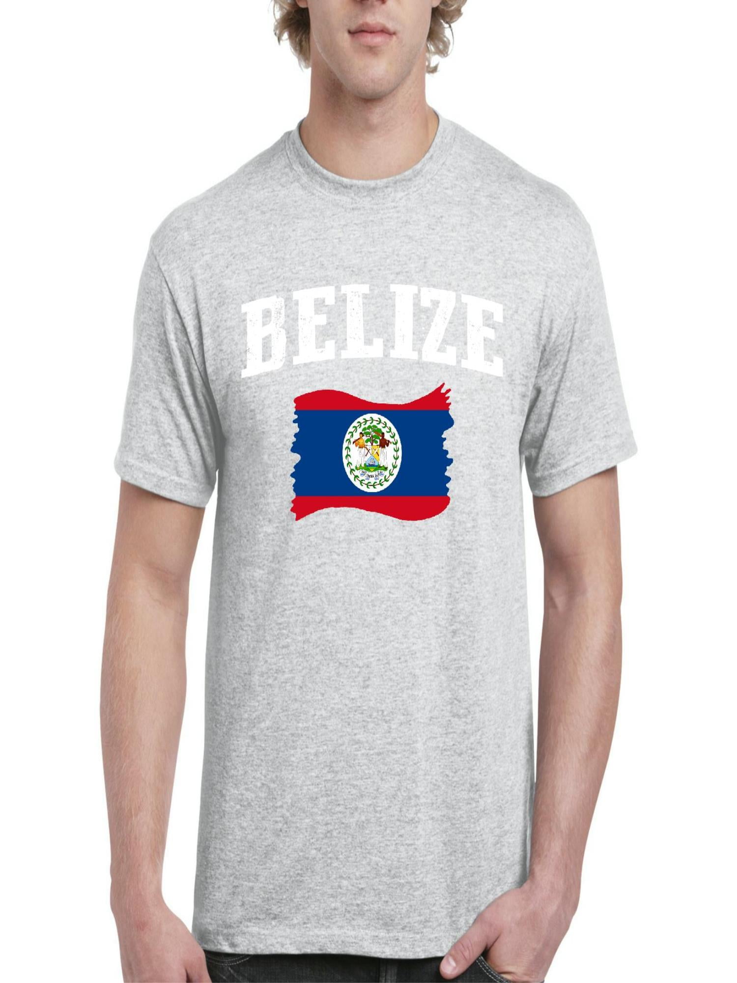 NIB - Men's T-Shirt Short Sleeve - Belize Flag - Walmart.com