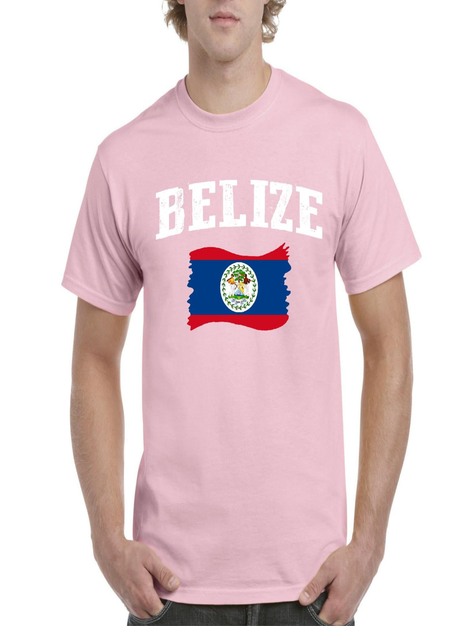 NIB - Men's T-Shirt Short Sleeve - Belize Flag - Walmart.com