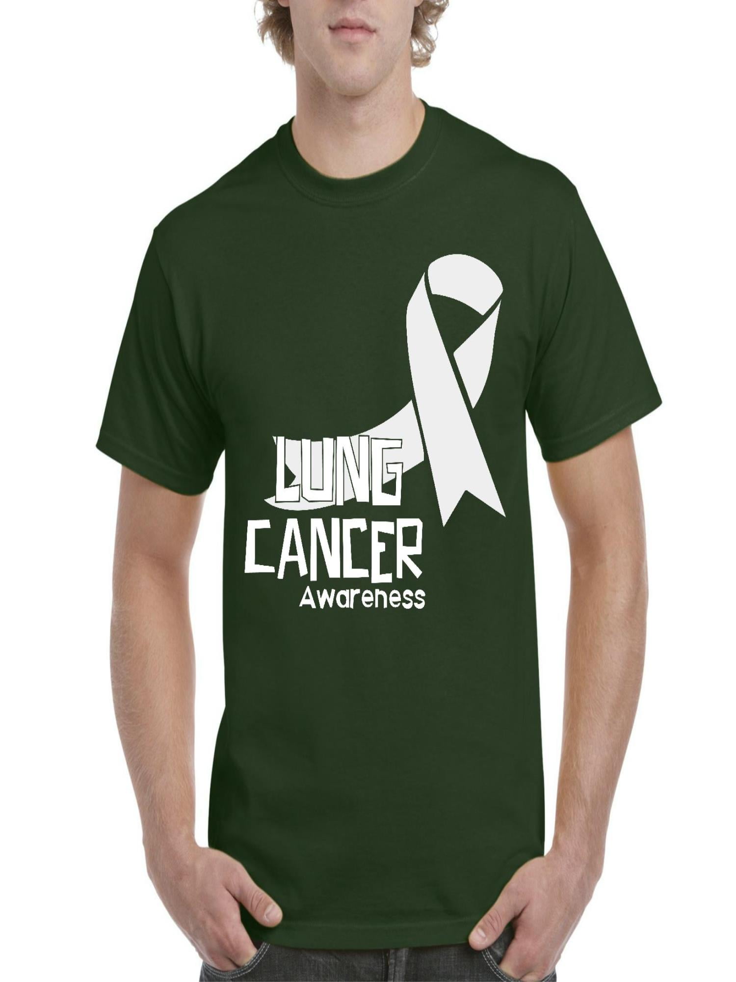 NIB - Men's T-Shirt Short Sleeve - Lung Cancer - Walmart.com