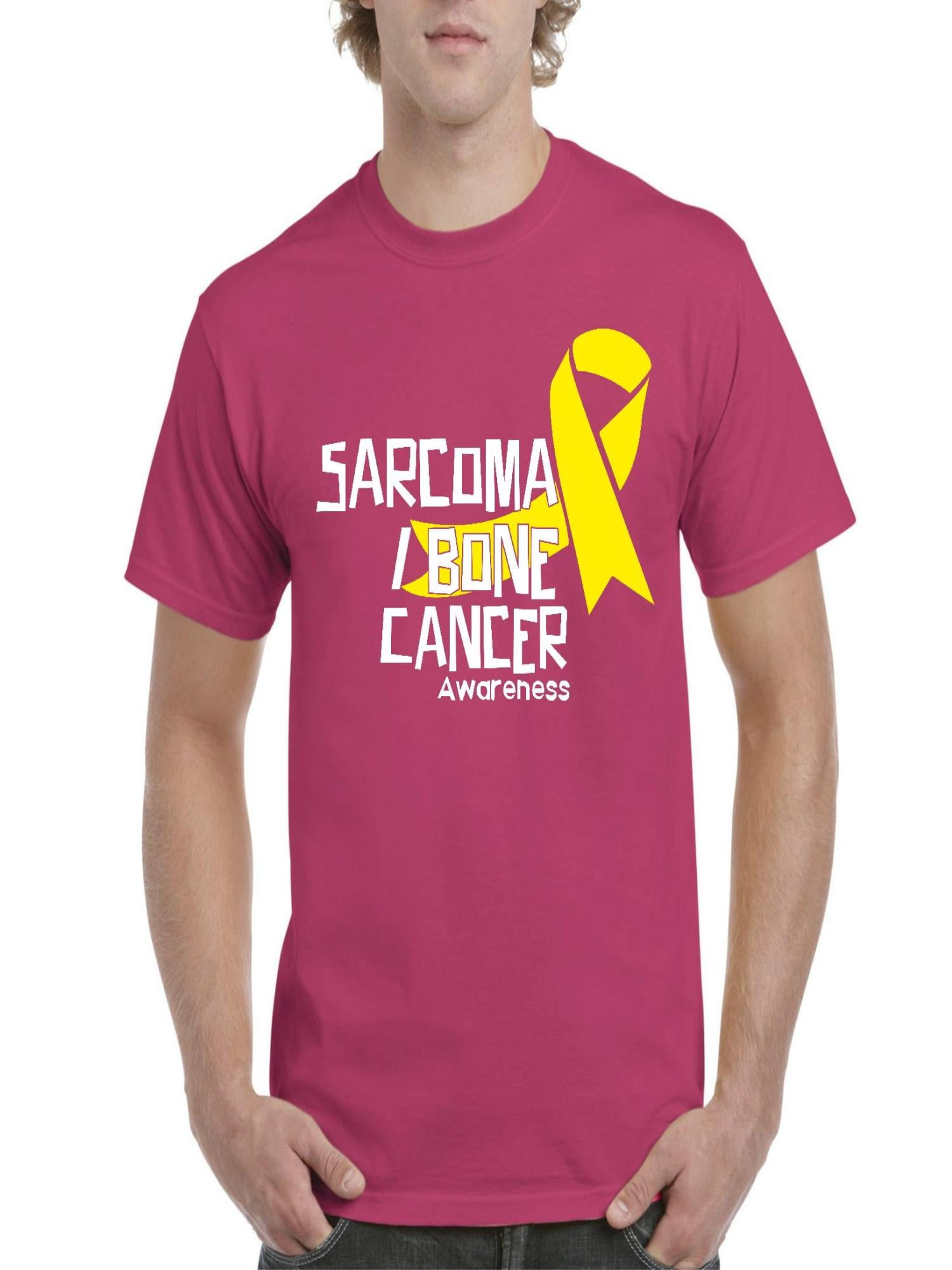 NIB - Men's T-Shirt Short Sleeve - Sarcoma Bone Cancer Awareness Ribbon ...