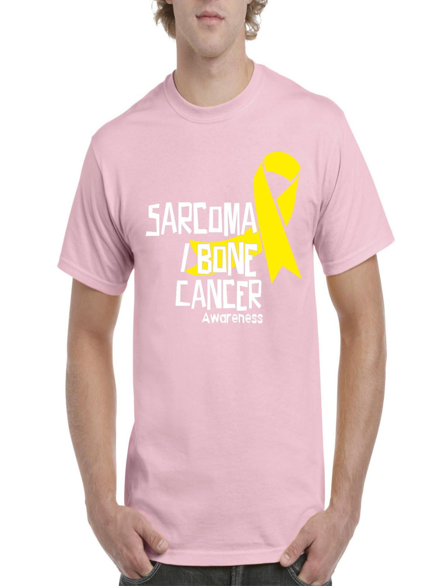 NIB - Men's T-Shirt Short Sleeve - Sarcoma Bone Cancer Awareness Ribbon ...