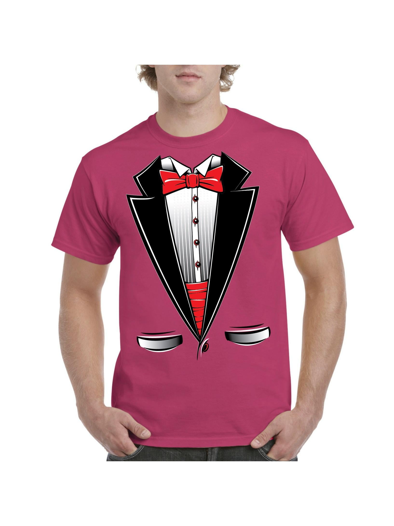 NIB - Men's T-Shirt Short Sleeve - Tuxedo Prom Costume - Walmart.com