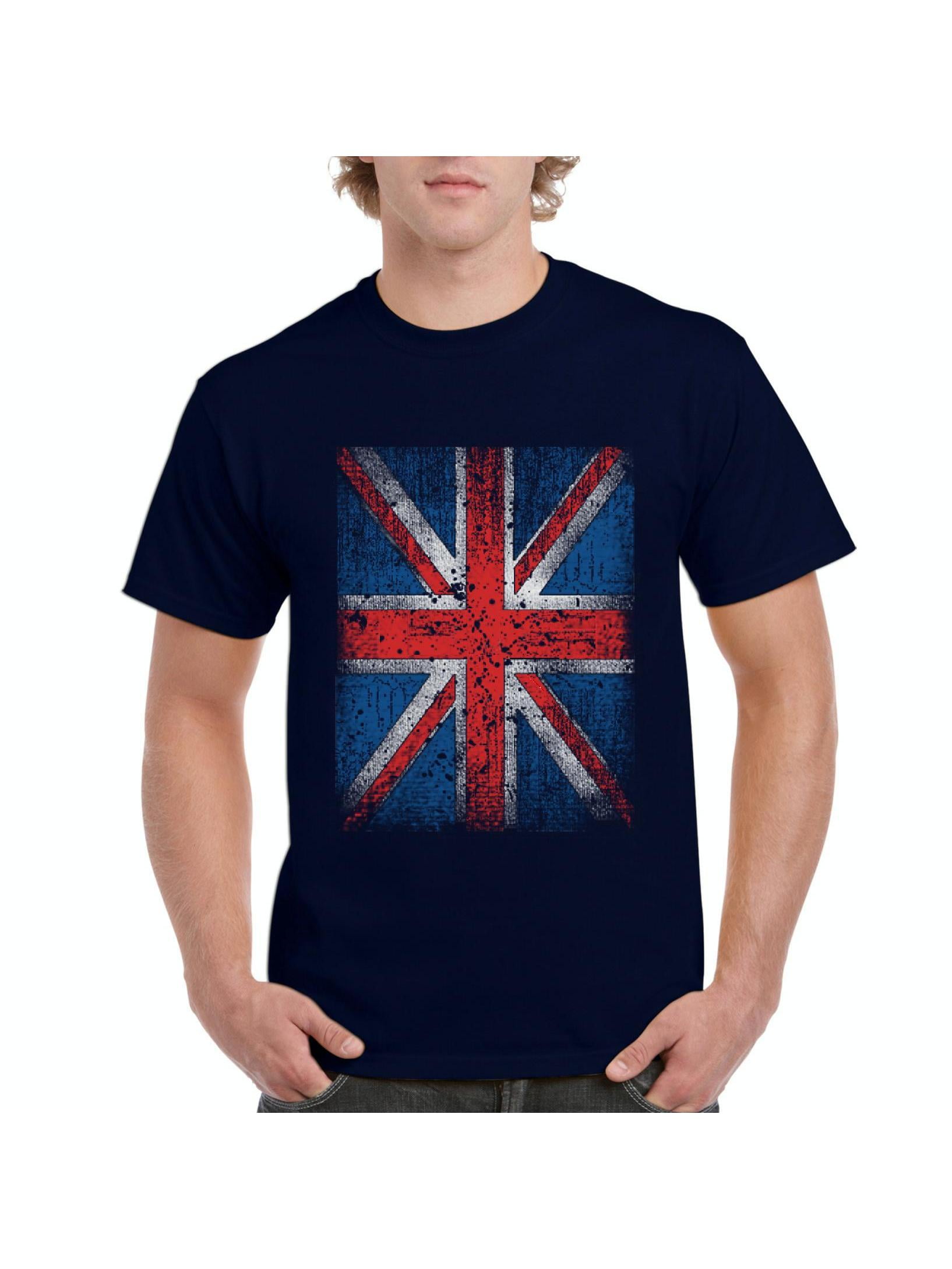 NIB - Men's T-Shirt Short Sleeve - Union Jack British Flag - Walmart.com