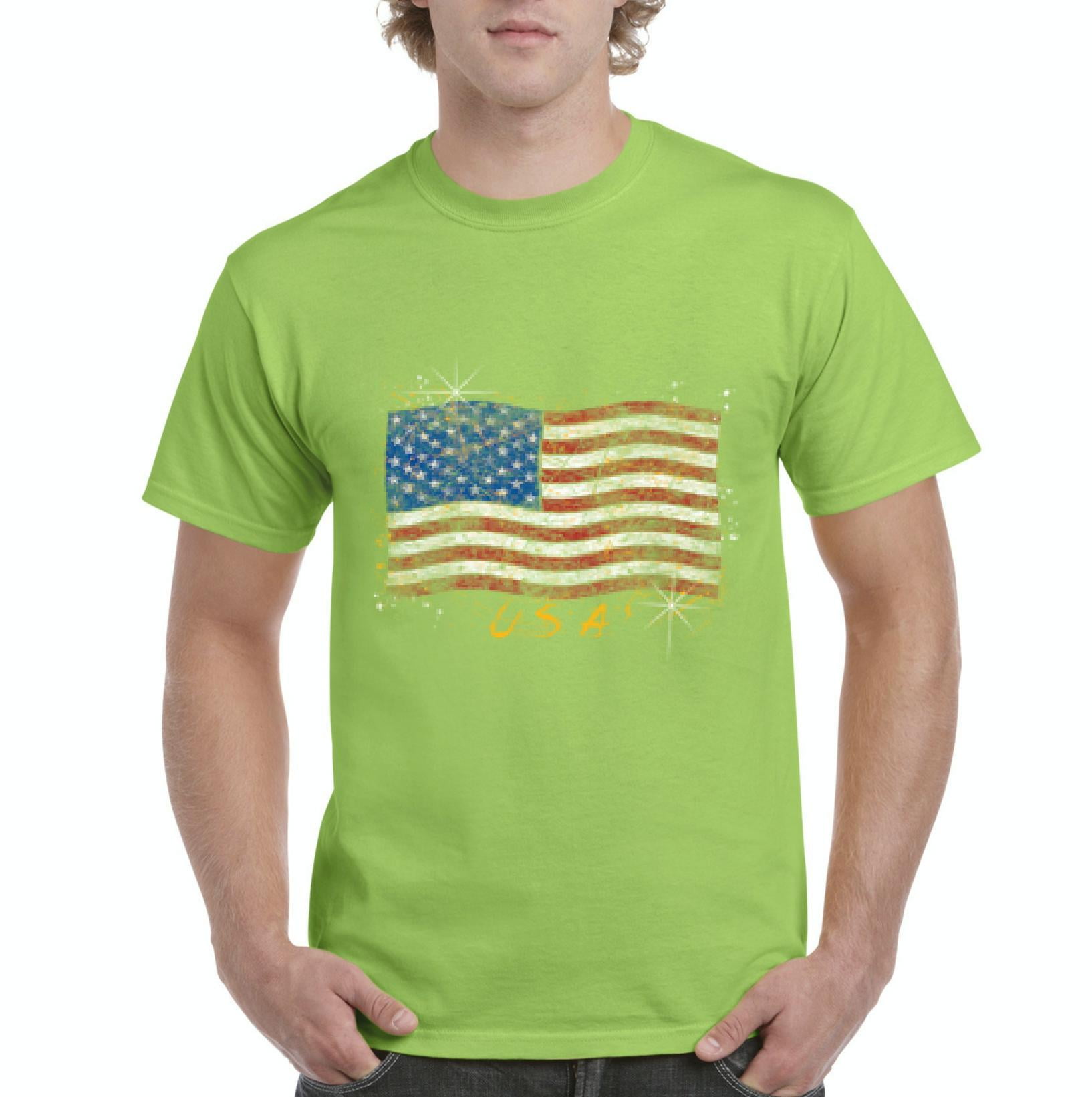 NIB - Men's T-Shirt Short Sleeve, up to Men Size 5XL - American Flag ...