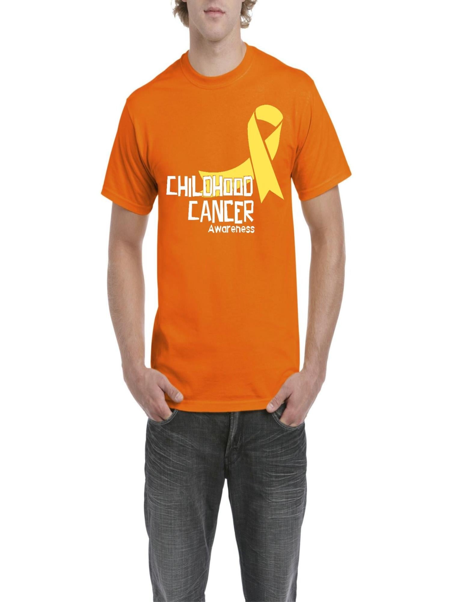 NIB - Men's T-Shirt Short Sleeve - Childhood Cancer - Walmart.com