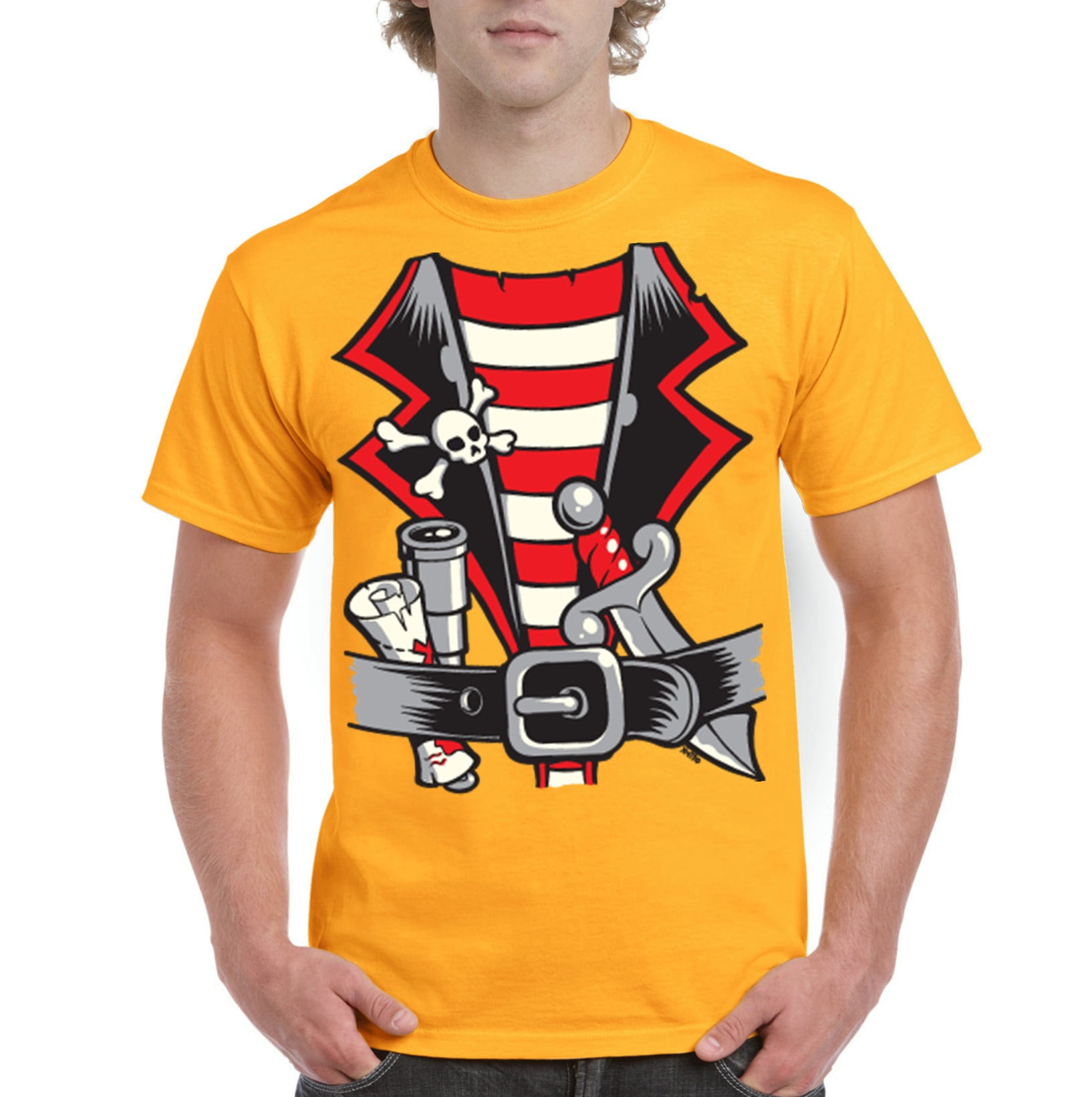 NIB - Men's T-Shirt Short Sleeve - Pirate Costume - Walmart.com