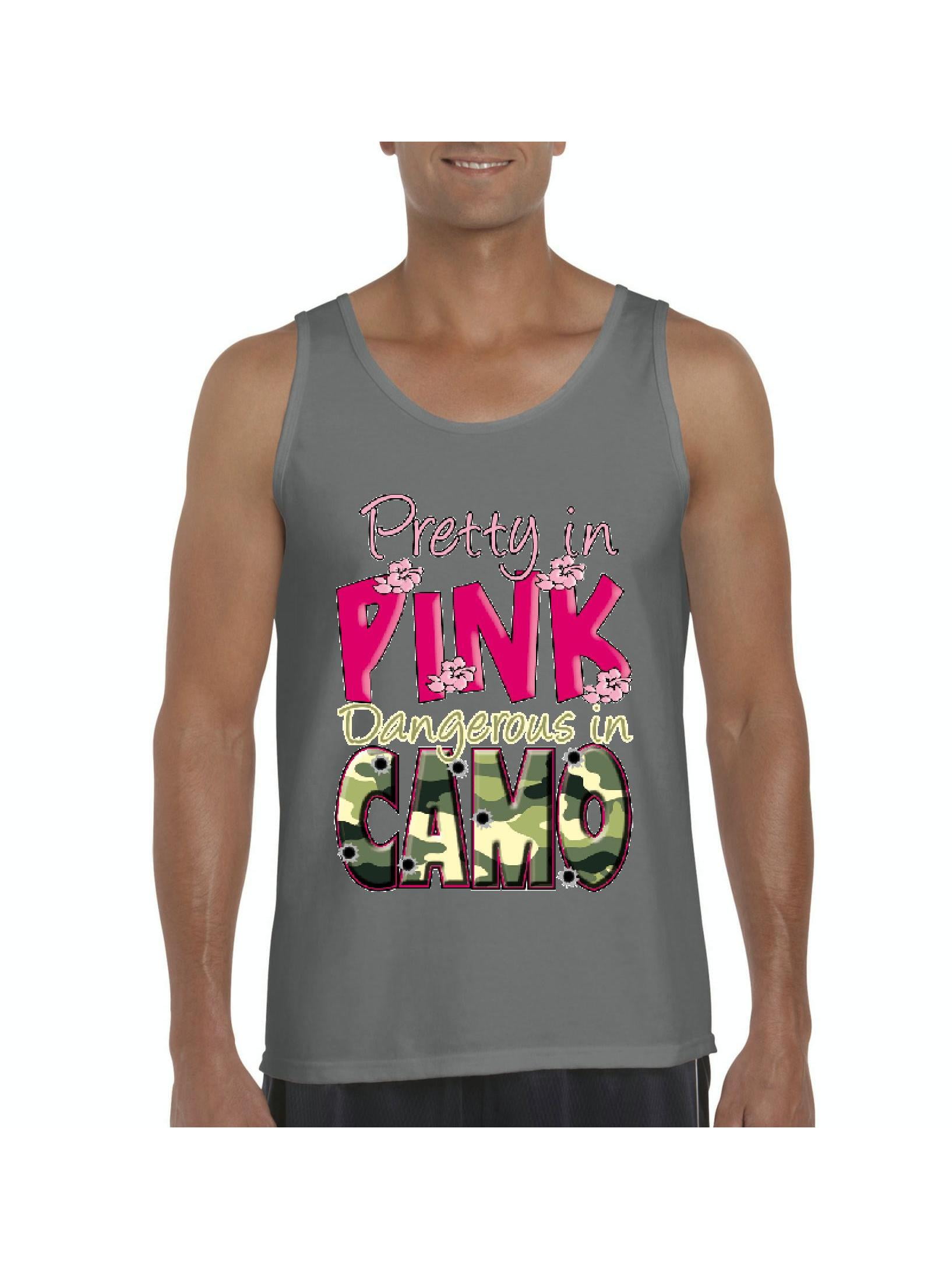 NIB - Men's Tank Top for Men - Pretty in Pink Dangerous in Camo ...