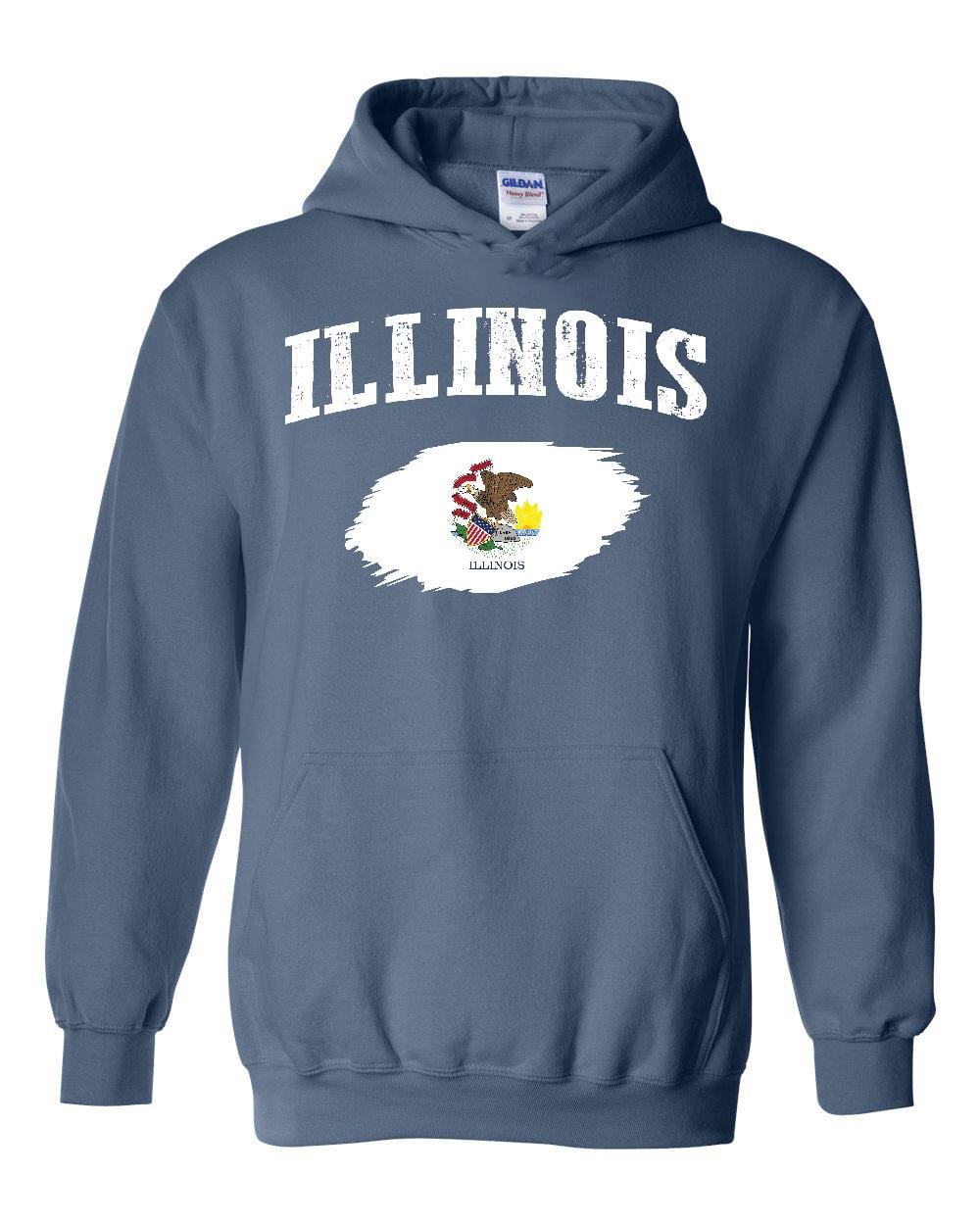 NIB - Mens Plus Sweatshirts and Hoodies - IL Illinois Flag - Walmart.com