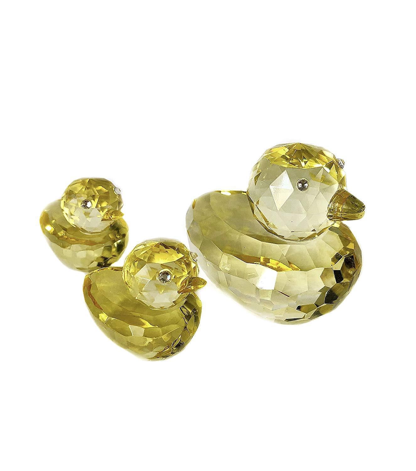 NIB Oleg Cassini Yellow Crystal Ducks Set of 3 #3932 - Walmart.com