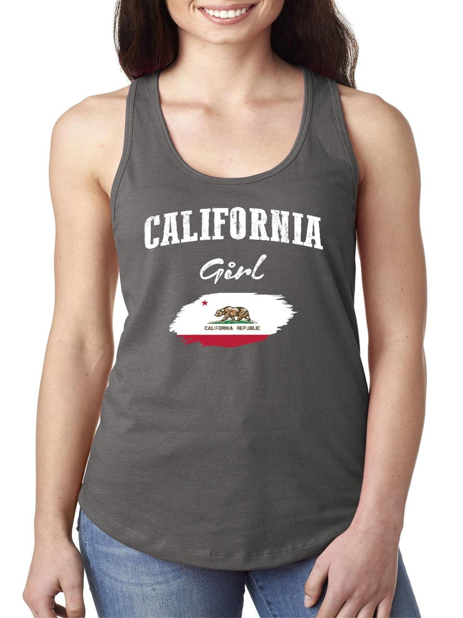 NIB - Women's Racerback Tank Top - California Girl - Walmart.com