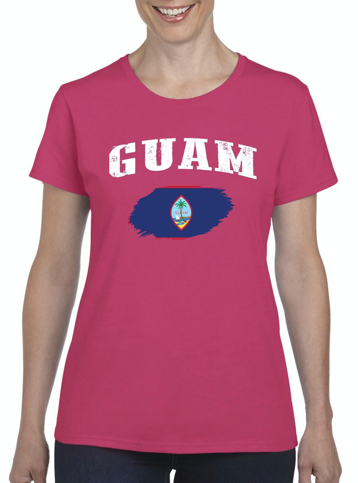 NIB - Women's T-Shirt Short Sleeve - Guam Flag - Walmart.com