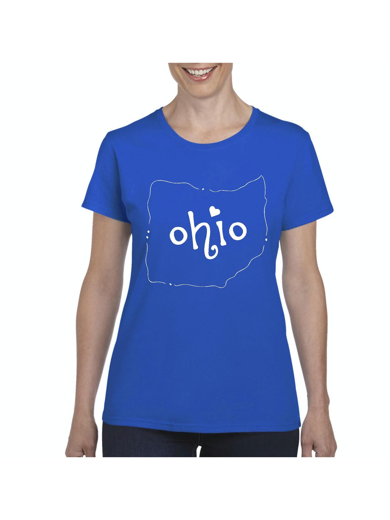 NIB - Women's T-Shirt Short Sleeve - Ohio Map - Walmart.com