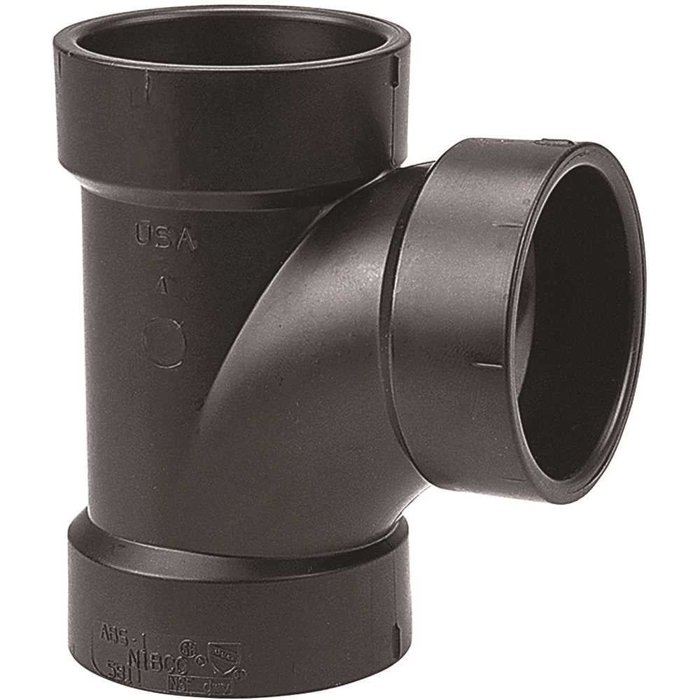 NIBCO 3 in. x 3 in. x 2 in. ABS DWV All Hub Sanitary Tee - Walmart.com