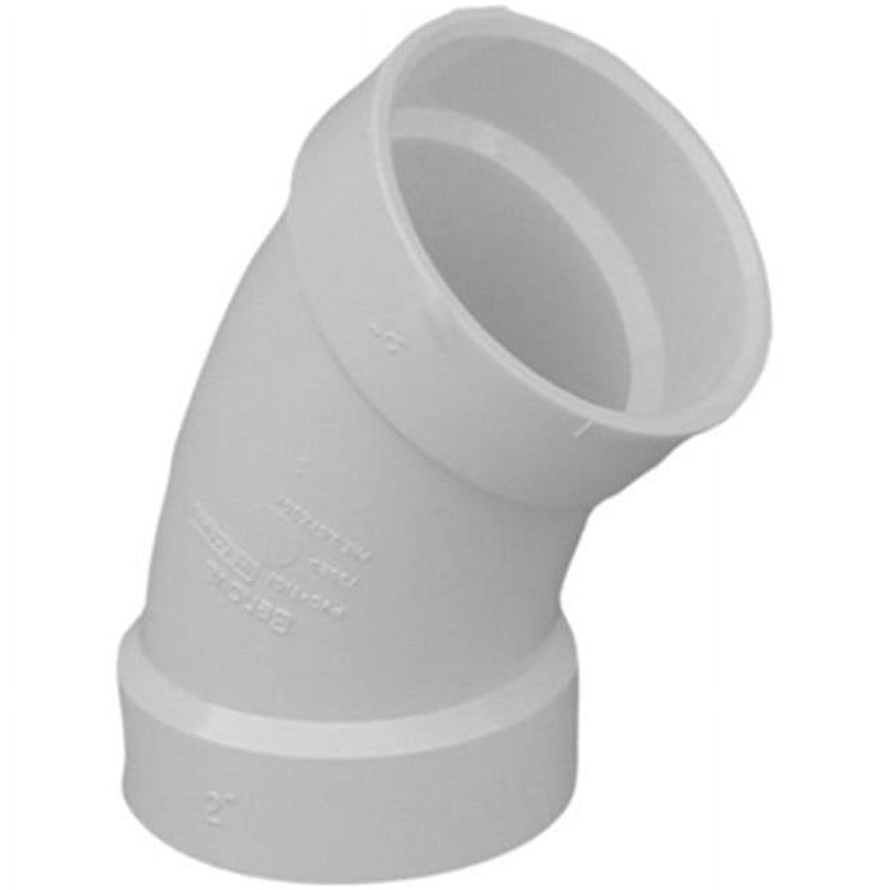 NIBCO C4806HD6 6 in. PVC DWV 45-Degree Hub x Hub Elbow Fitting ...