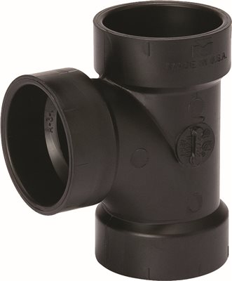 NIBCO C5811HD4 4 in. ABS DWV All Hub Sanitary Tee - Walmart.com