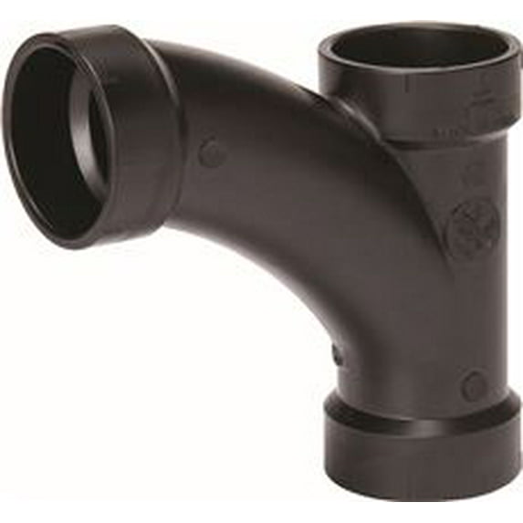 NIBCO C5812LHD3 3 in. ABS DWV Hub Long Sweep Sanitary Tee - Walmart.com