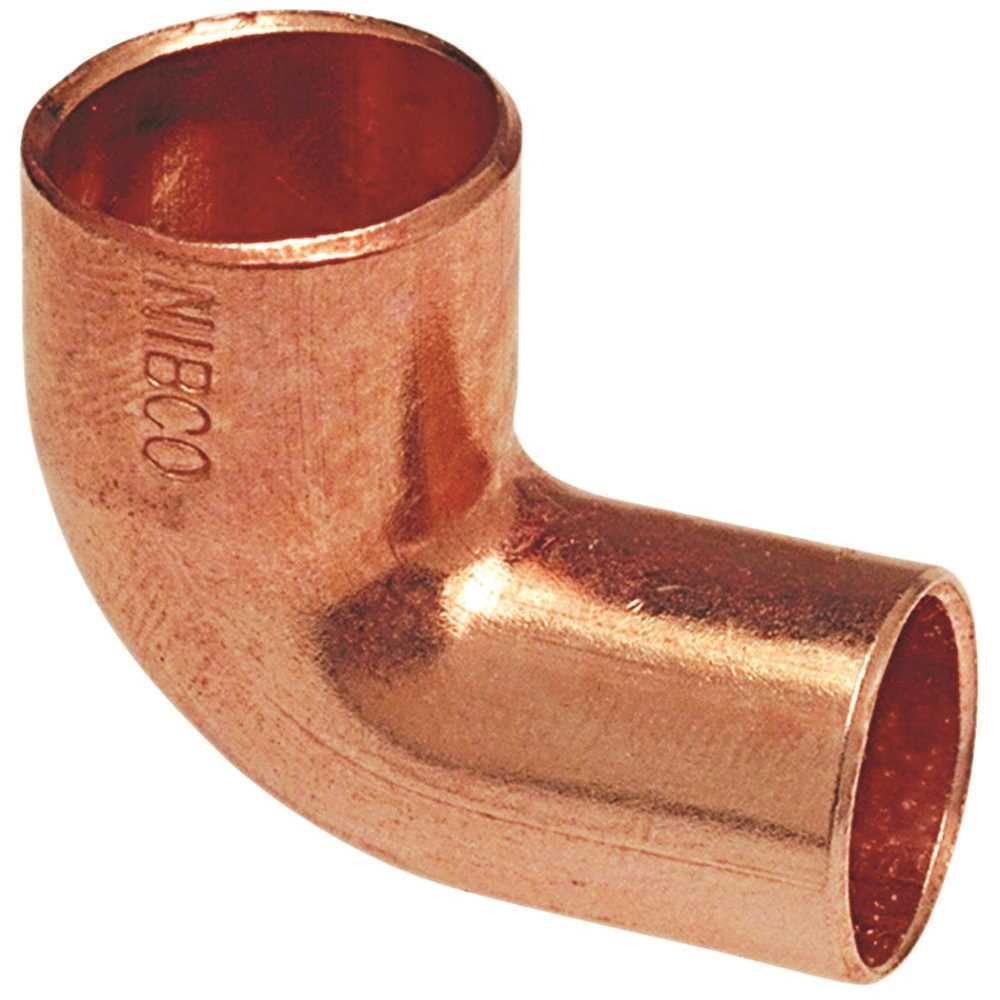 NIBCO I607234 3/4 in. Copper Pressure FTG x Cup 90 Degree Elbow Fitting ...