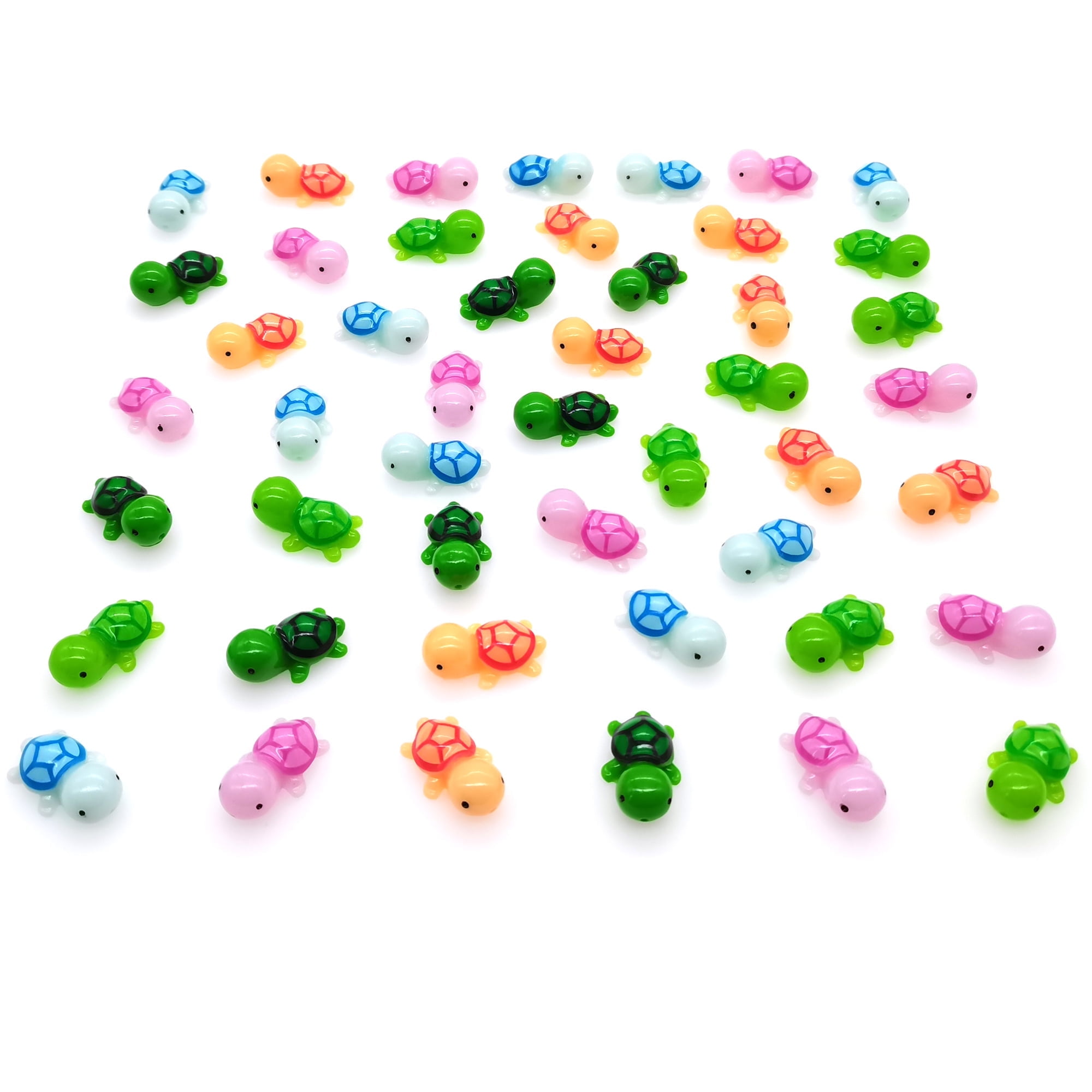 NIBERDA 200 Pcs Tiny Sea Turtles Figurine Colorful Mini Turtle Sea ...