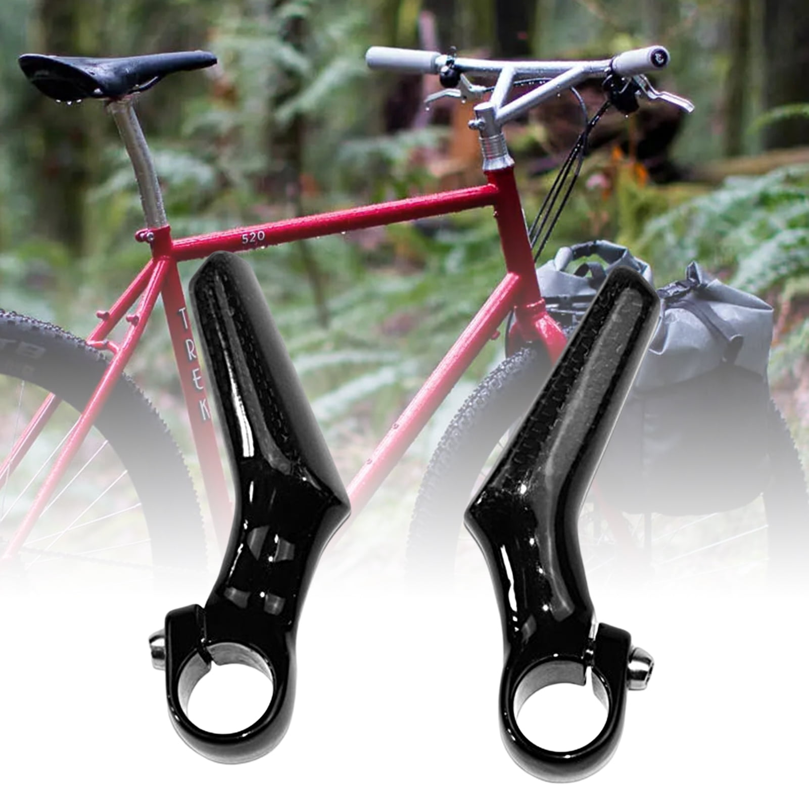 NIBOLOG 1 Pair 3K Light L Shape Handlebars Ultra-light Easy ...