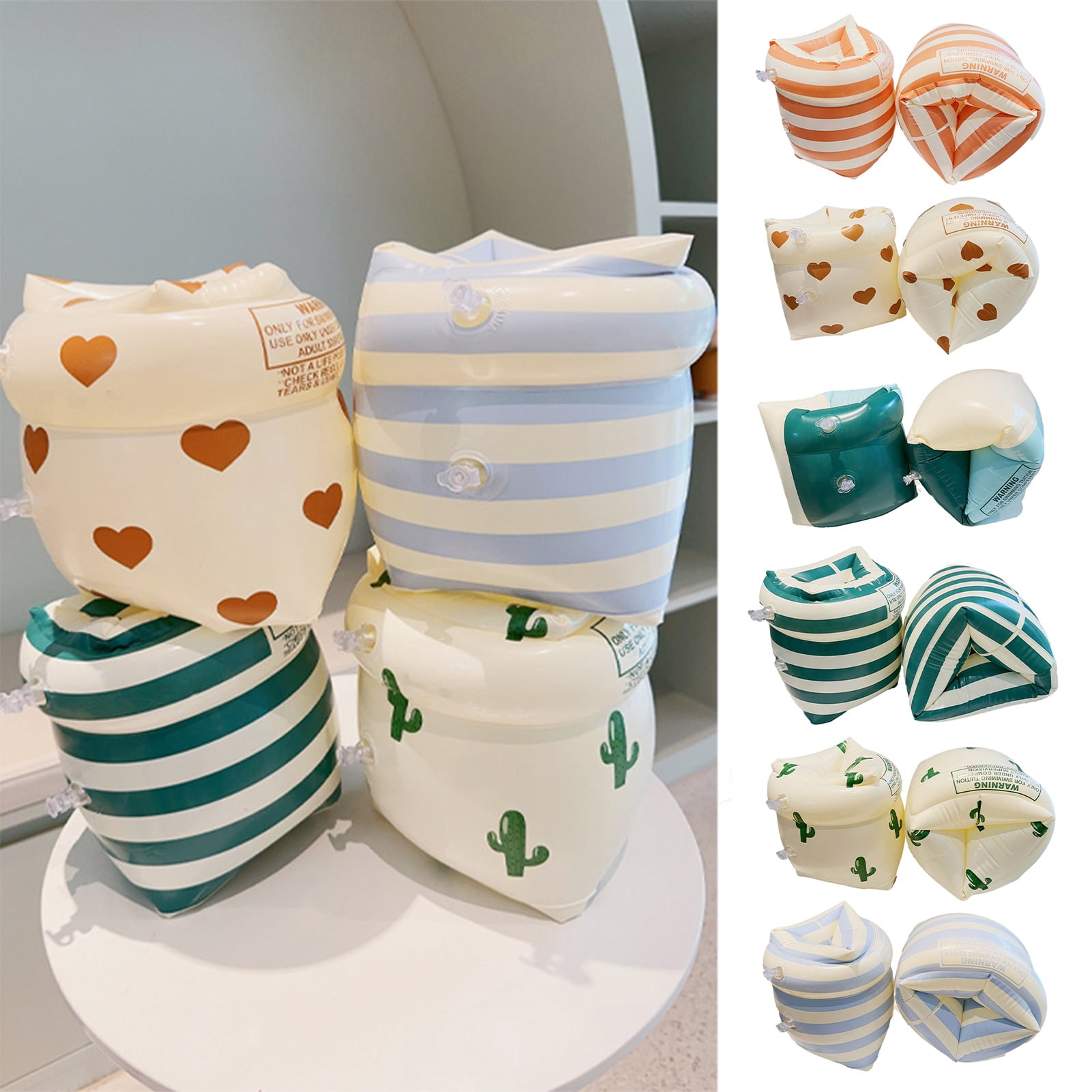 NIBOLOG 1 Pair Arm Float Rings Exquisite Pattern Reusable Smooth ...