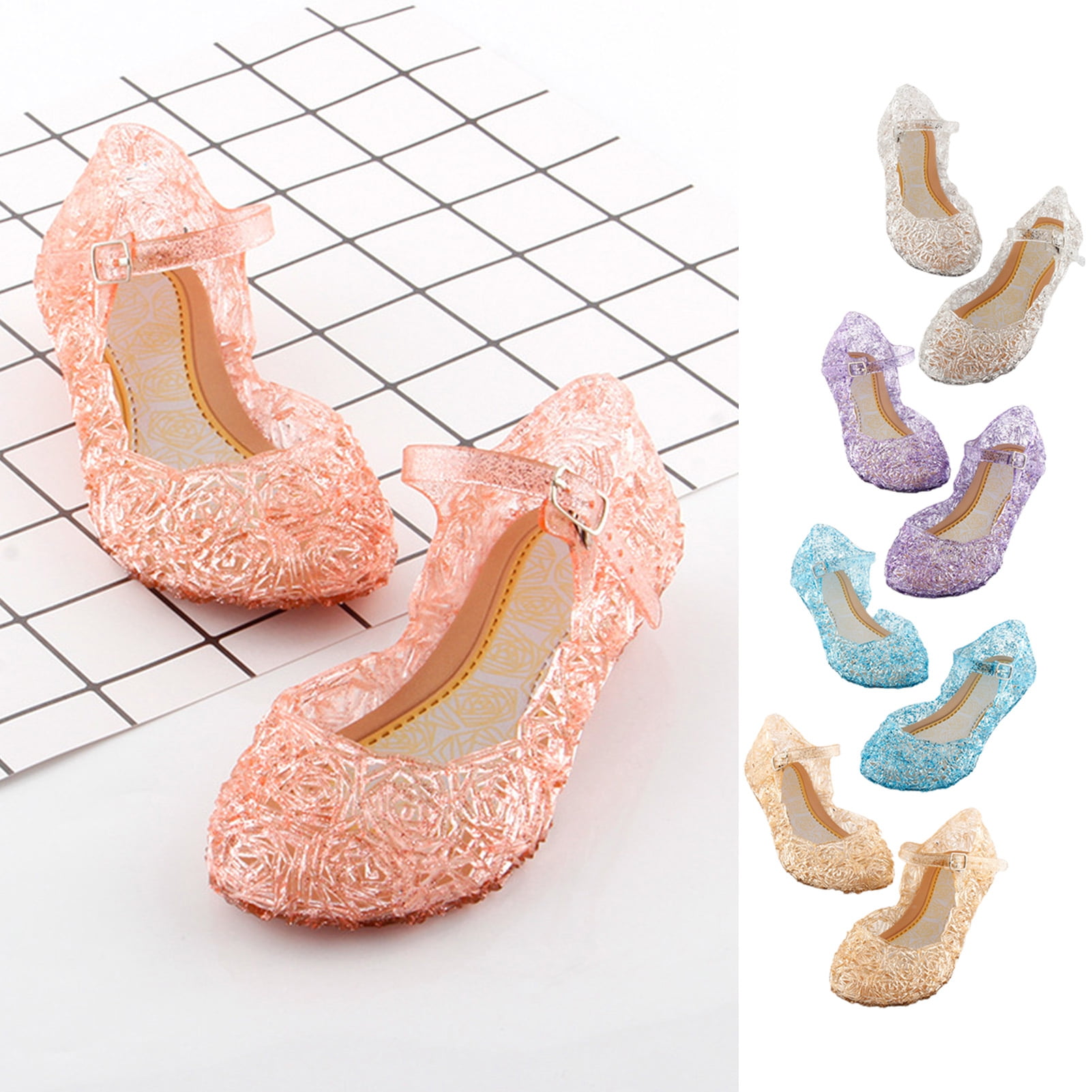 NIBOLOG 1 Pair Girls Shoes High Heel Charming PVC Performance Prop ...