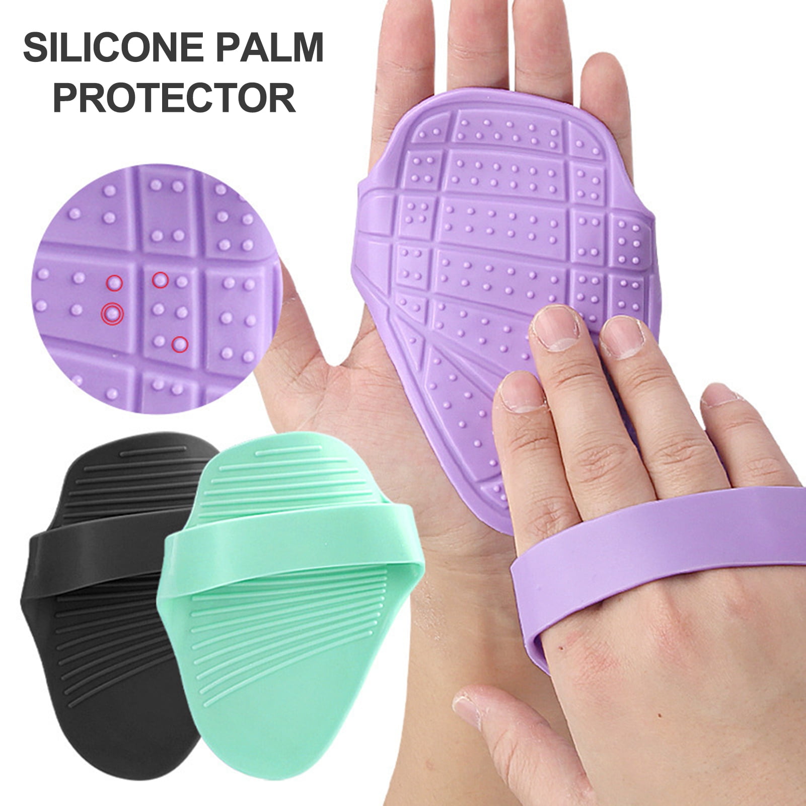 NIBOLOG 1 Pair Silicone Palm Protectors Anti-Slip Cushioned Design Soft ...