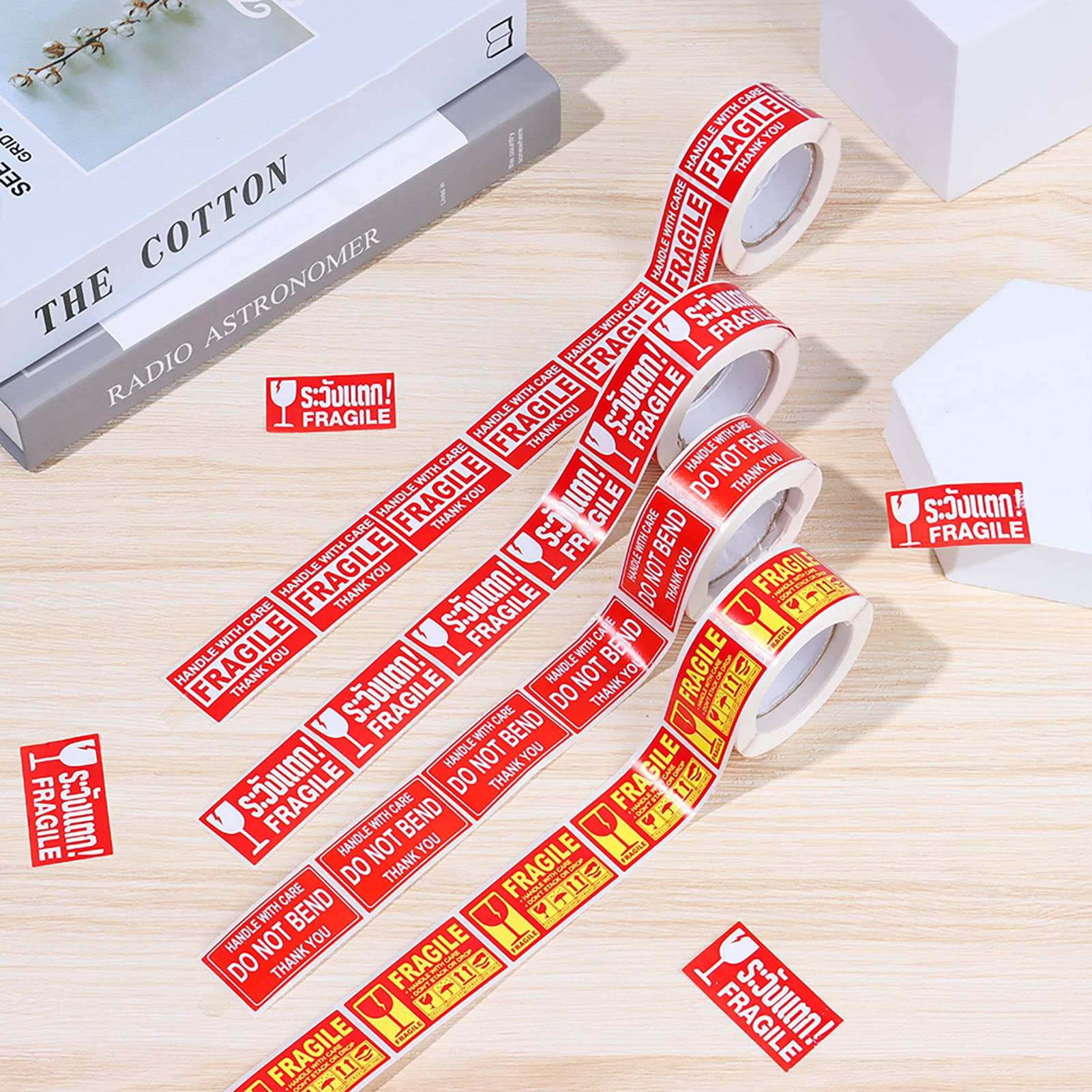 NIBOLOG 1 Roll Fragile Warning Label Sticker Self Adhesive Easy to ...