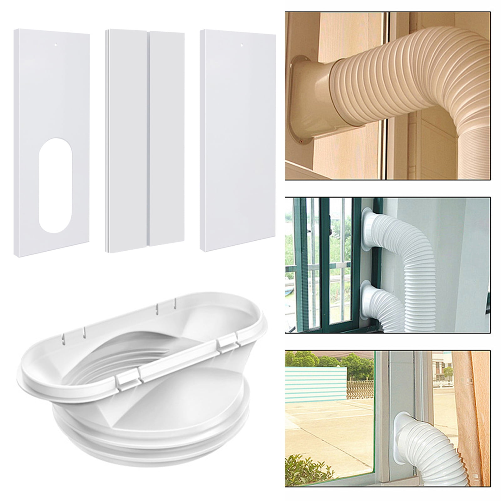 NIBOLOG 1 Set AC Window Kit with Seal Panels Flat Mouth Interface Free ...